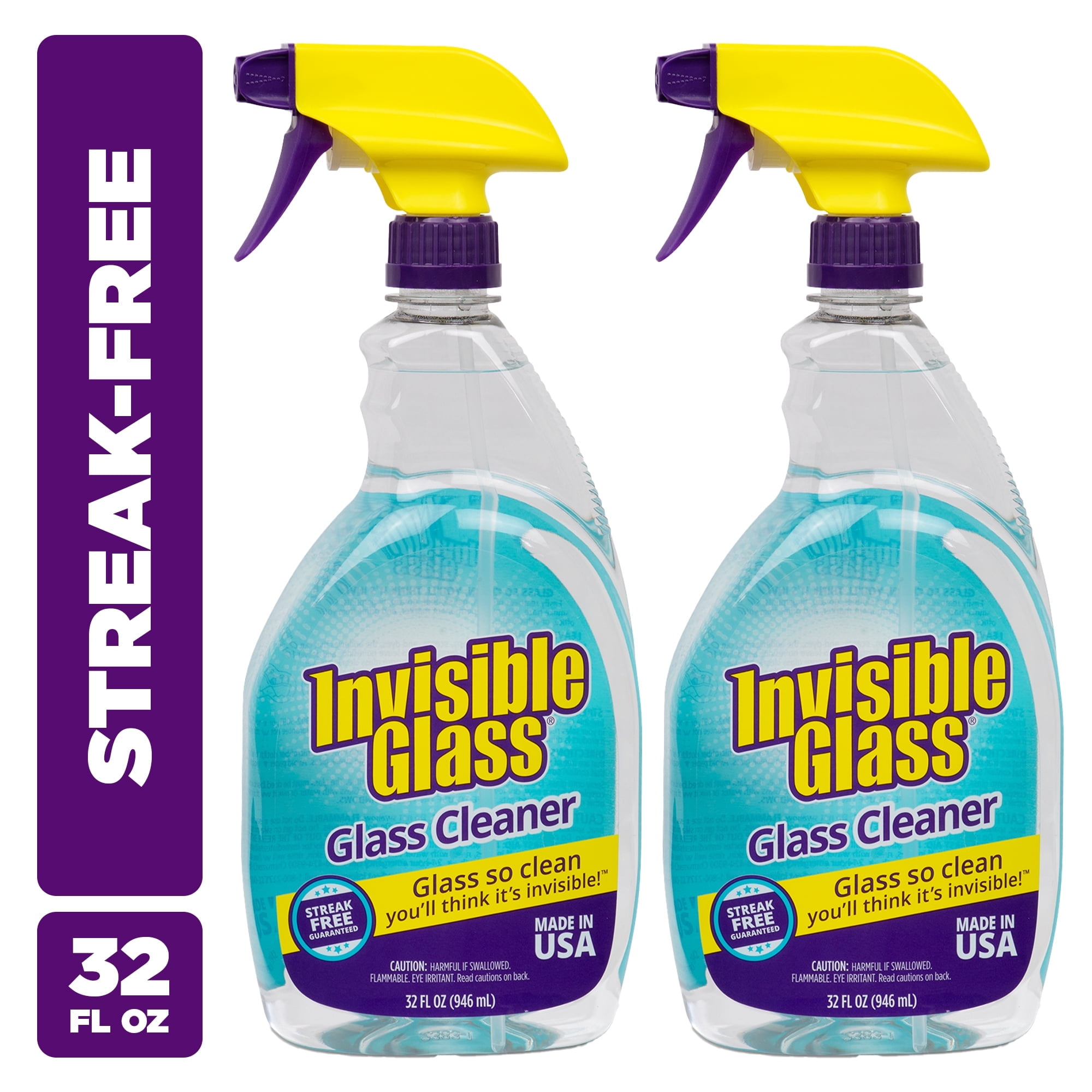 Invisible Glass Premium Clean Spray, 32-Ounce 2-Pack Glass Cleaner ...