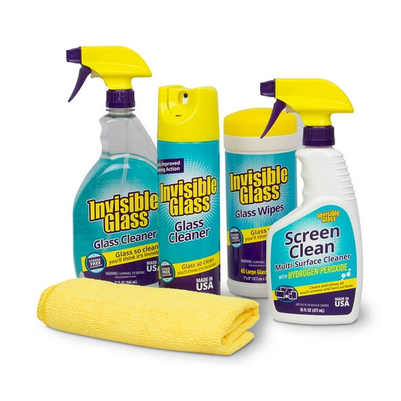 Invisible Glass 99612 Home Glass Spray Kit Includes Premium Glass ...