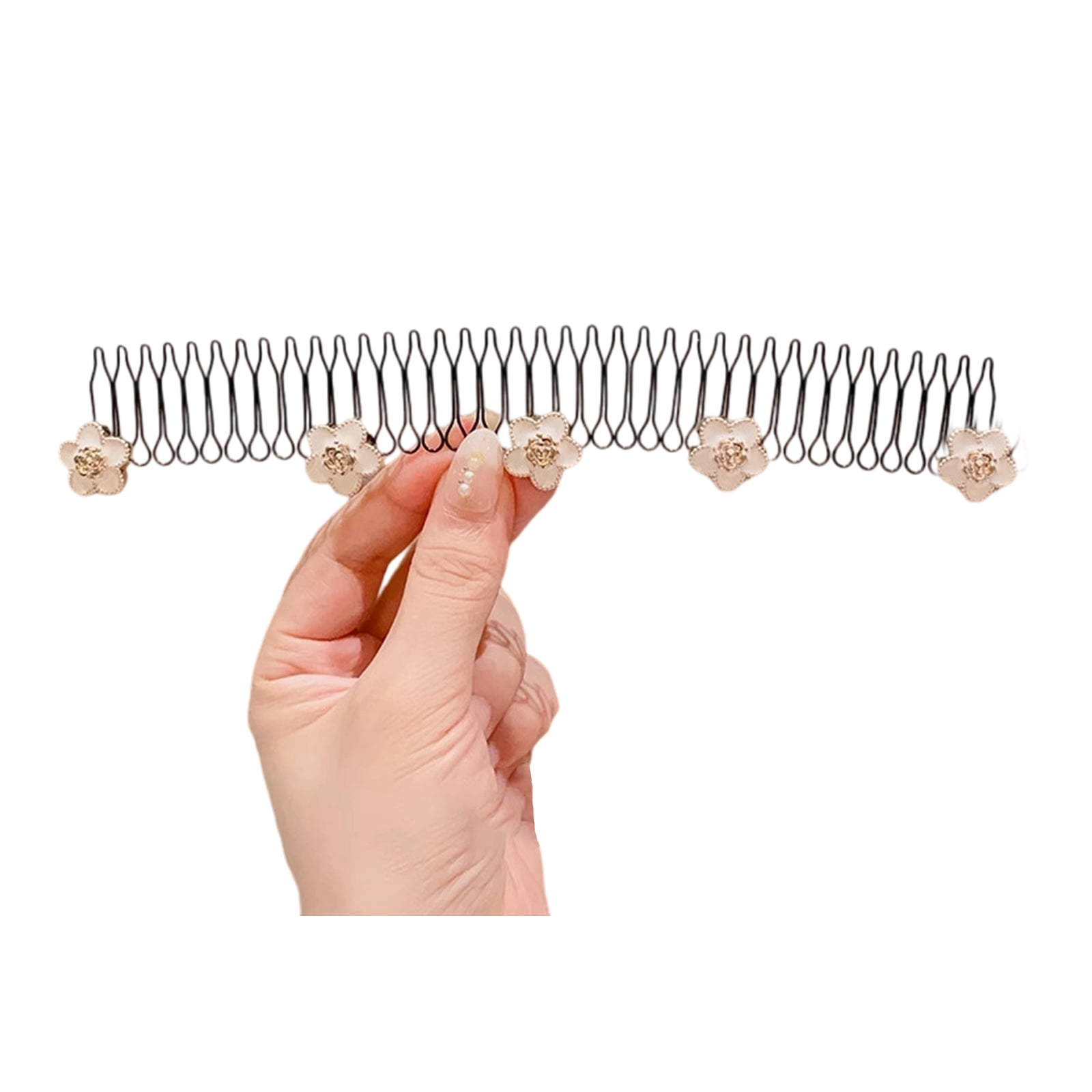 Invisible Hair Clip Flowers Hairs Finishing Fixer Comb Hairs Holder ...