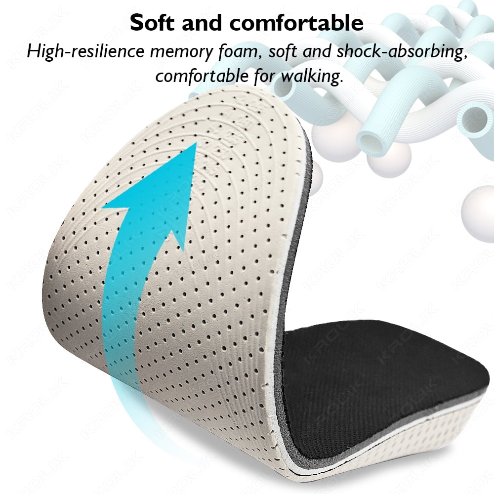 Invisible Height Increase Insoles EVA Memory Foam Men Women Shoe Insole Heel Lifting 2/3/4/5CM ...