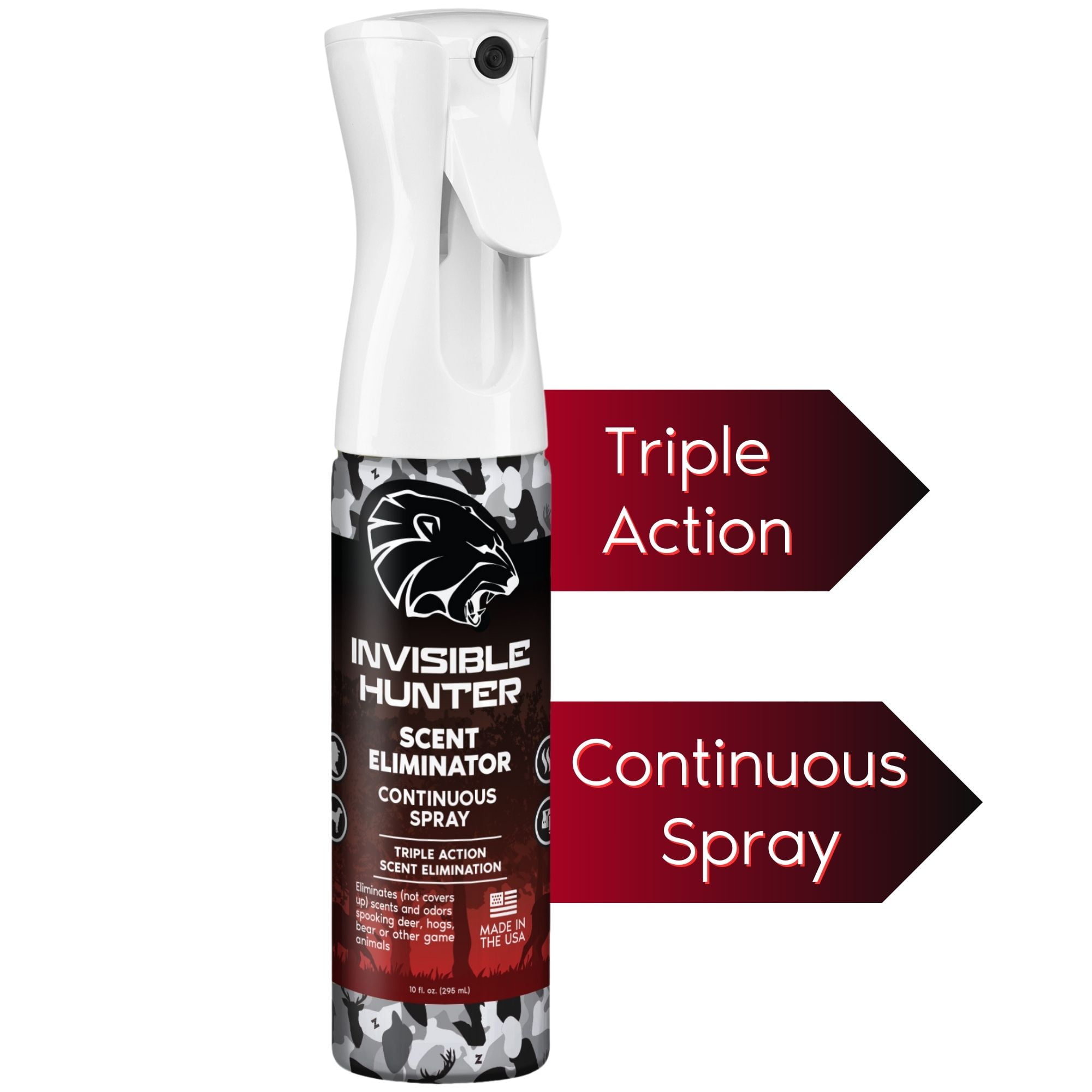 Invisible Hunter Scent Eliminator, 10oz; Triple Action Scent Control to ...