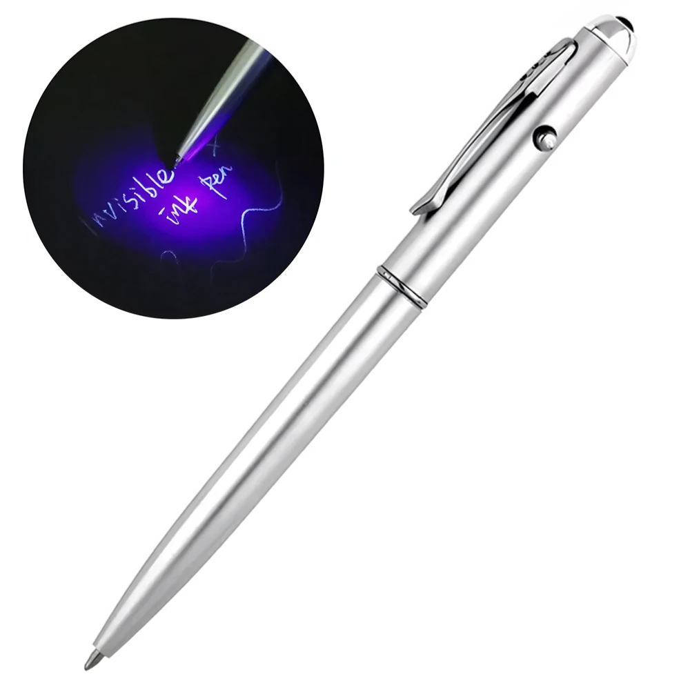 Invisible Ink Pen - UV Light Activated Ballpoint Pen for Writing Secret ...