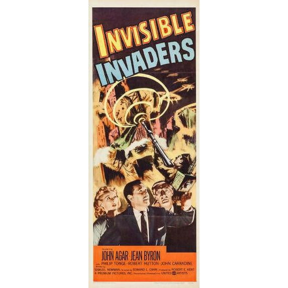 Invisible Invaders Insert Movie Poster 14x36 Unframed, Age: Adults AB ...