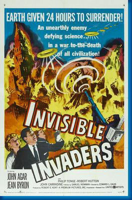 Invisible Invaders Movie Poster Art Poster 24x36 Unframed, Age: Adults ...