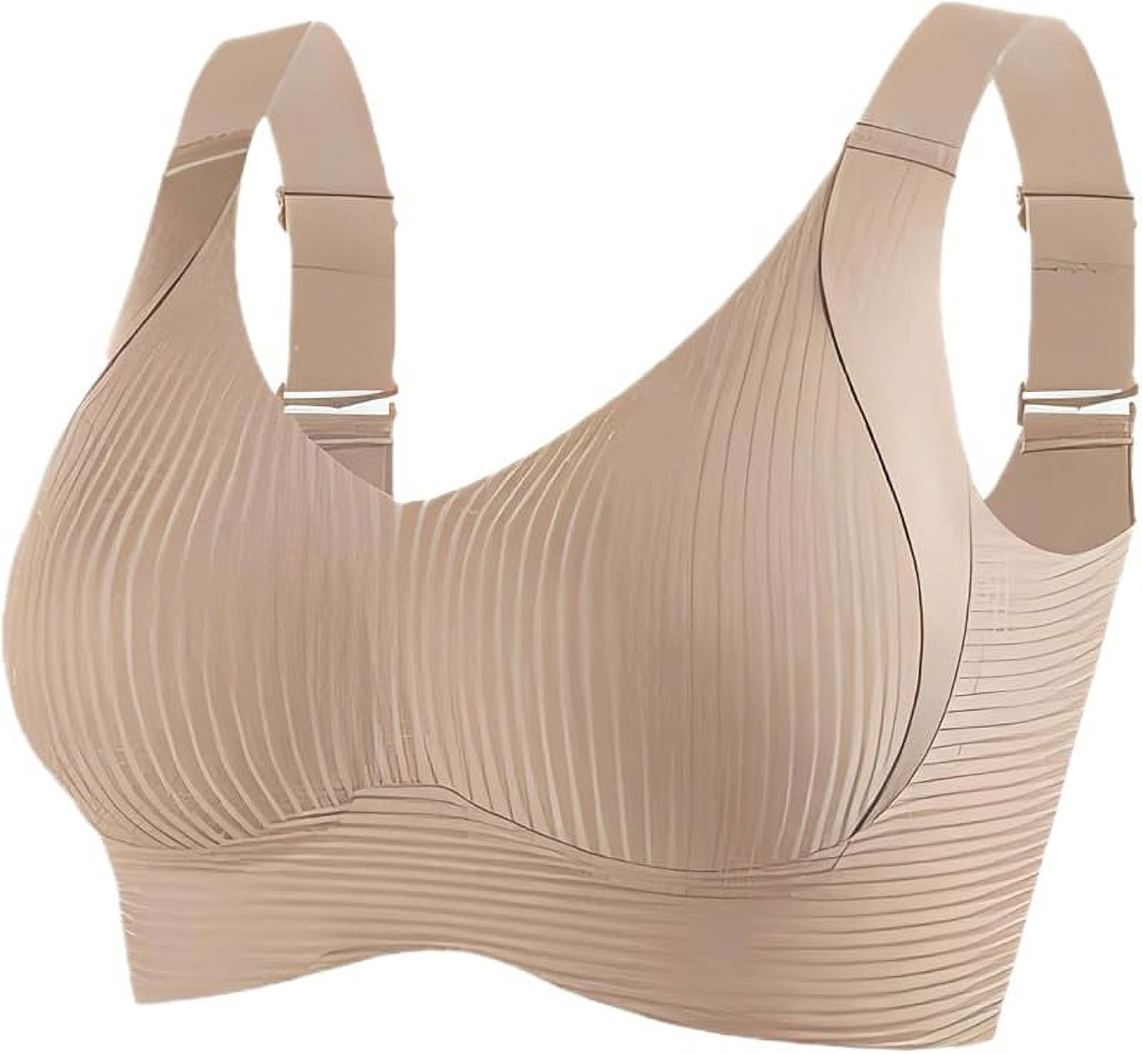 Invisible Lift Bra, Women's Solid Color Four Rows Adjustable Wireless ...
