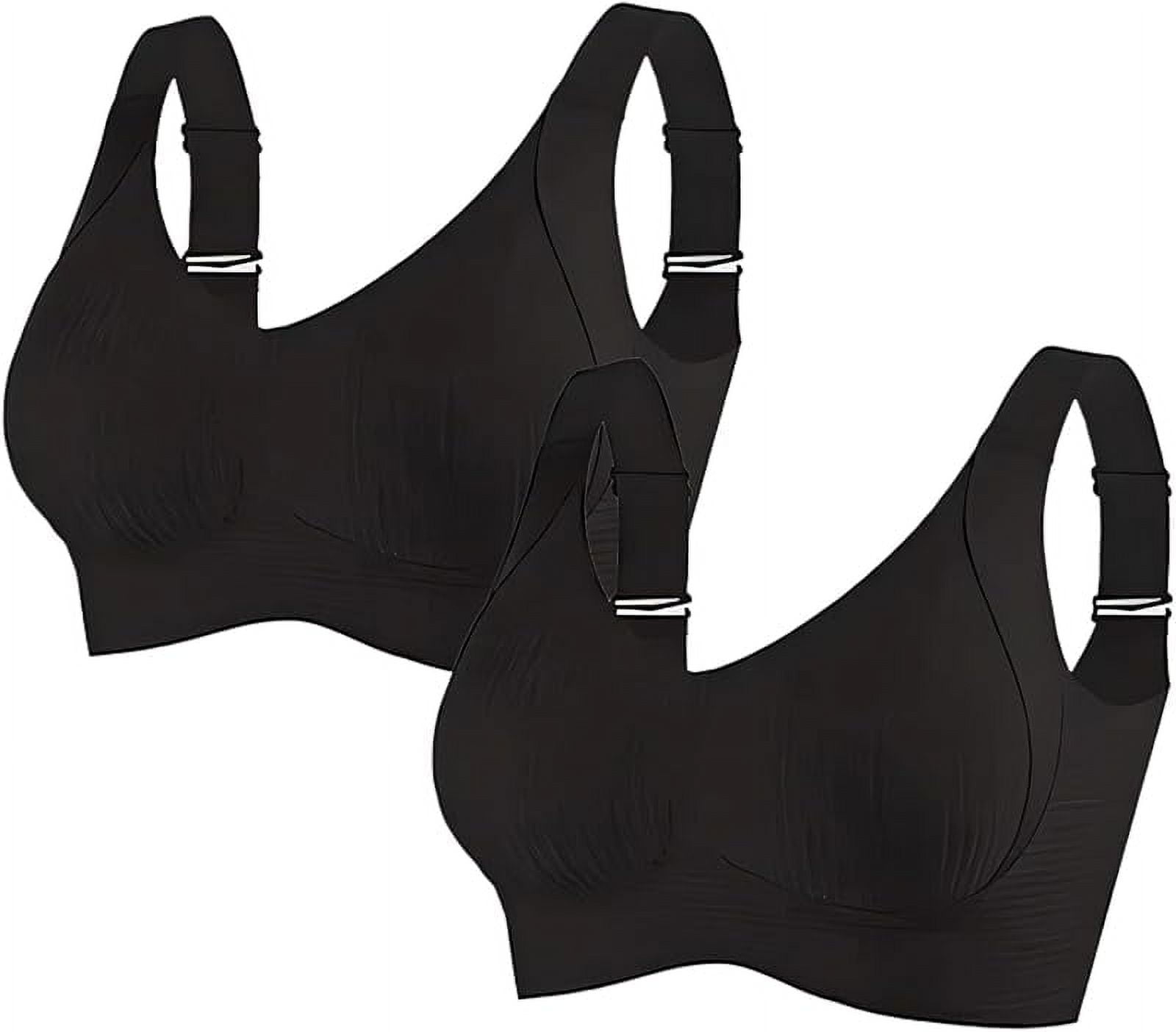 Invisible Lift Bra, Women's Solid Color Four Rows Adjustable Wireless ...