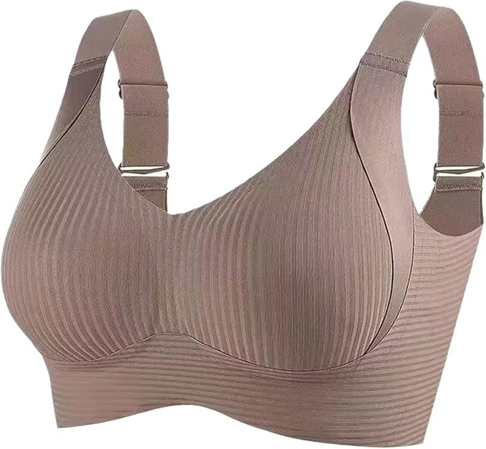 Invisible Lift Bra, Women's Solid Color Four Rows Adjustable Wireless ...