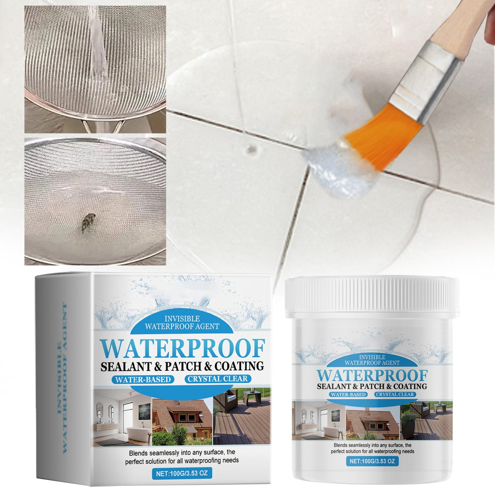 Invisible Liquid Waterproof Adhesive, Water-Based Transparent ...