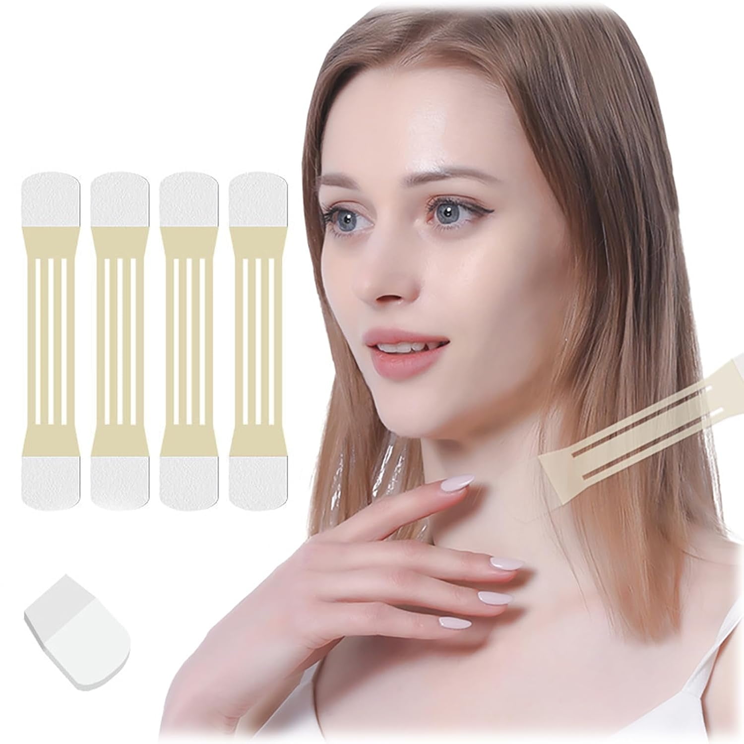 Invisible Neck Lift Tape For Women - Instant Strips For Face, Jaw ...