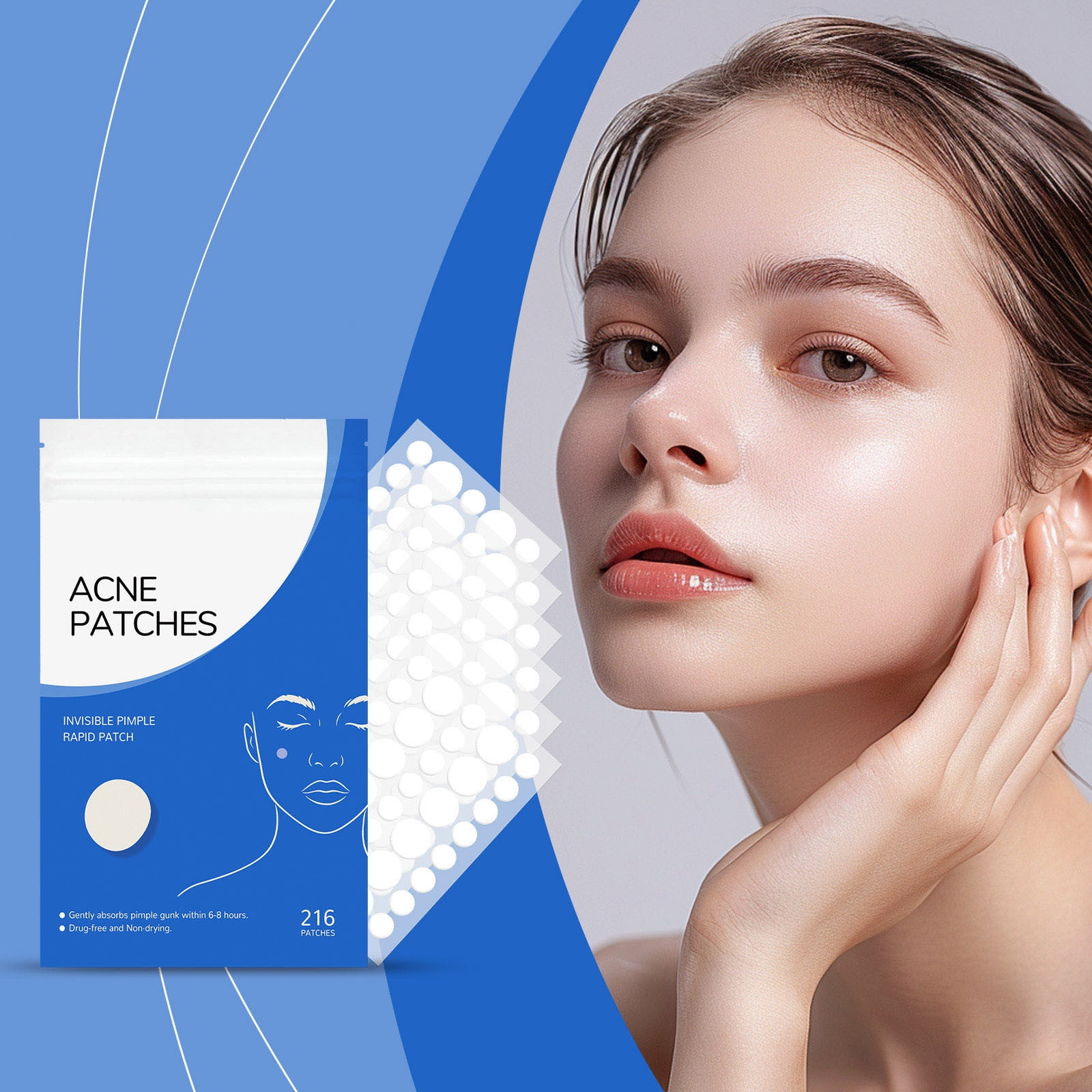 Invisible Pimple Patches for Face 216 Count Hydrocolloid Acne Patches ...
