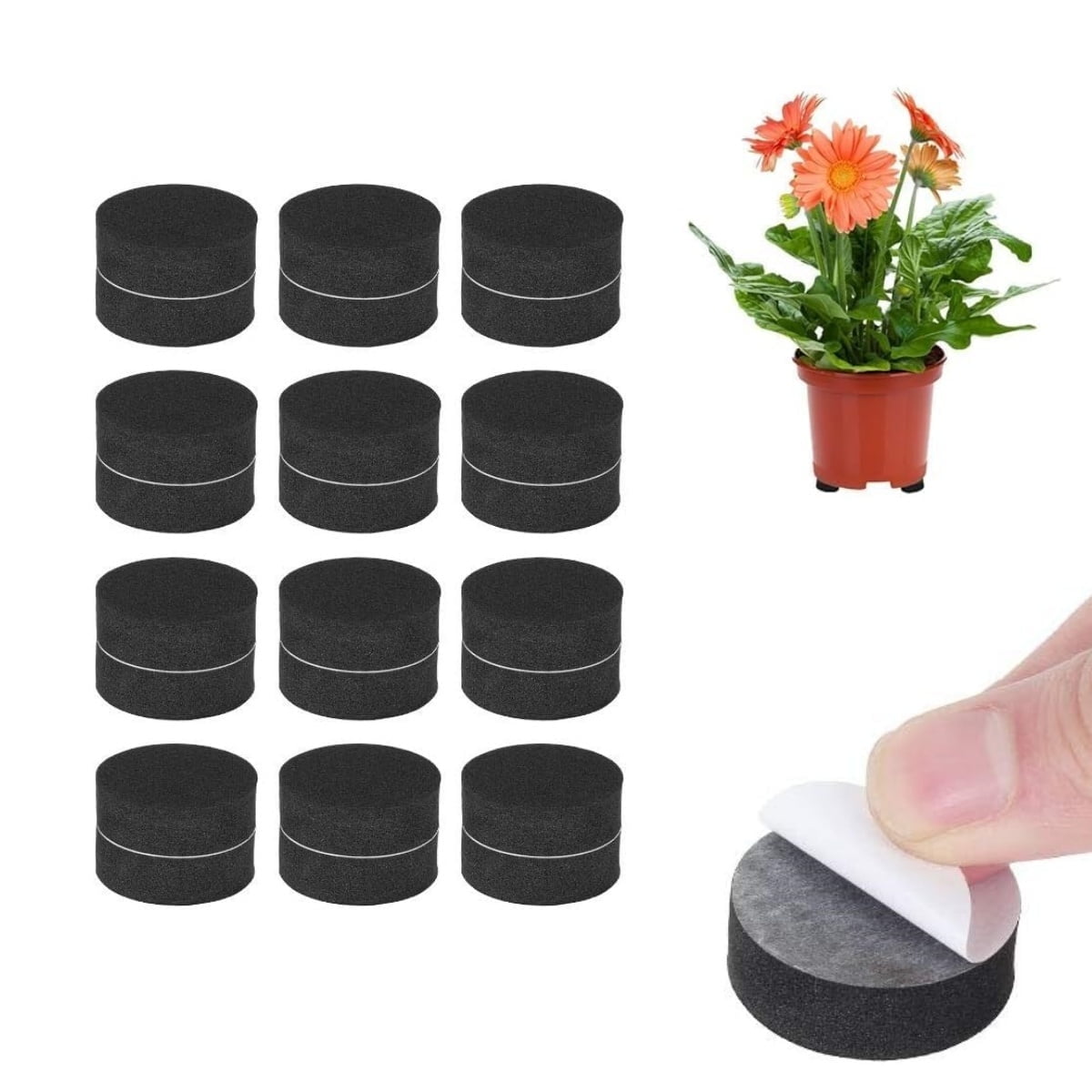 Invisible Pot Feet,QZS Flower Containers Feet for Indoor/Outdoor ...
