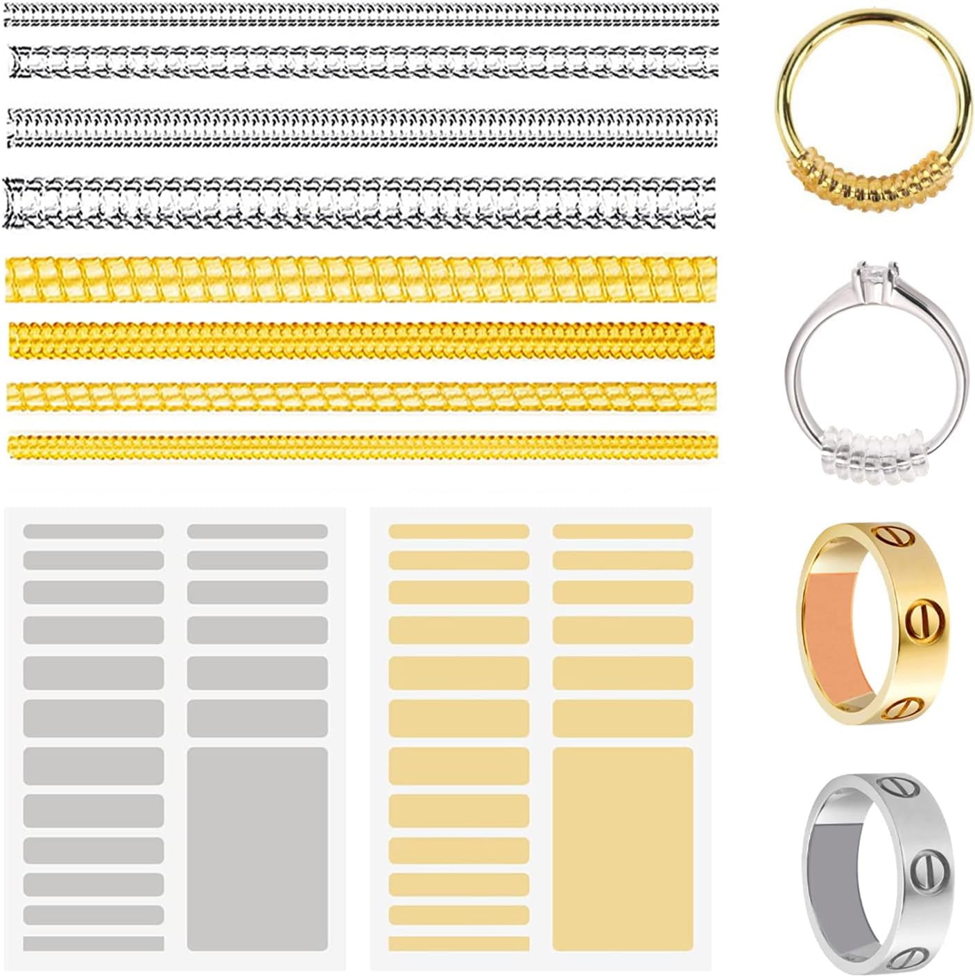 Invisible Ring Size Adjuster for Loose Rings, 46 Pcs Ring Adjusters Fit ...