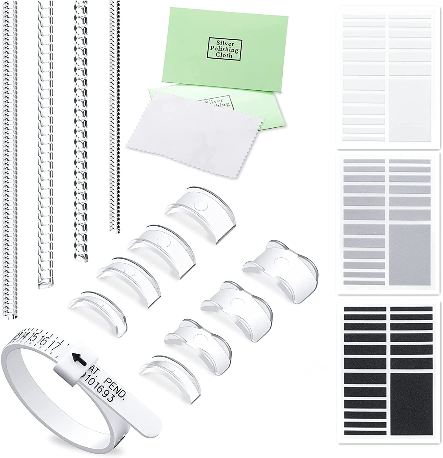 TOSEERY Transparent Ring Adjuster Set, PVC Invisible Resizer, Spiral ...