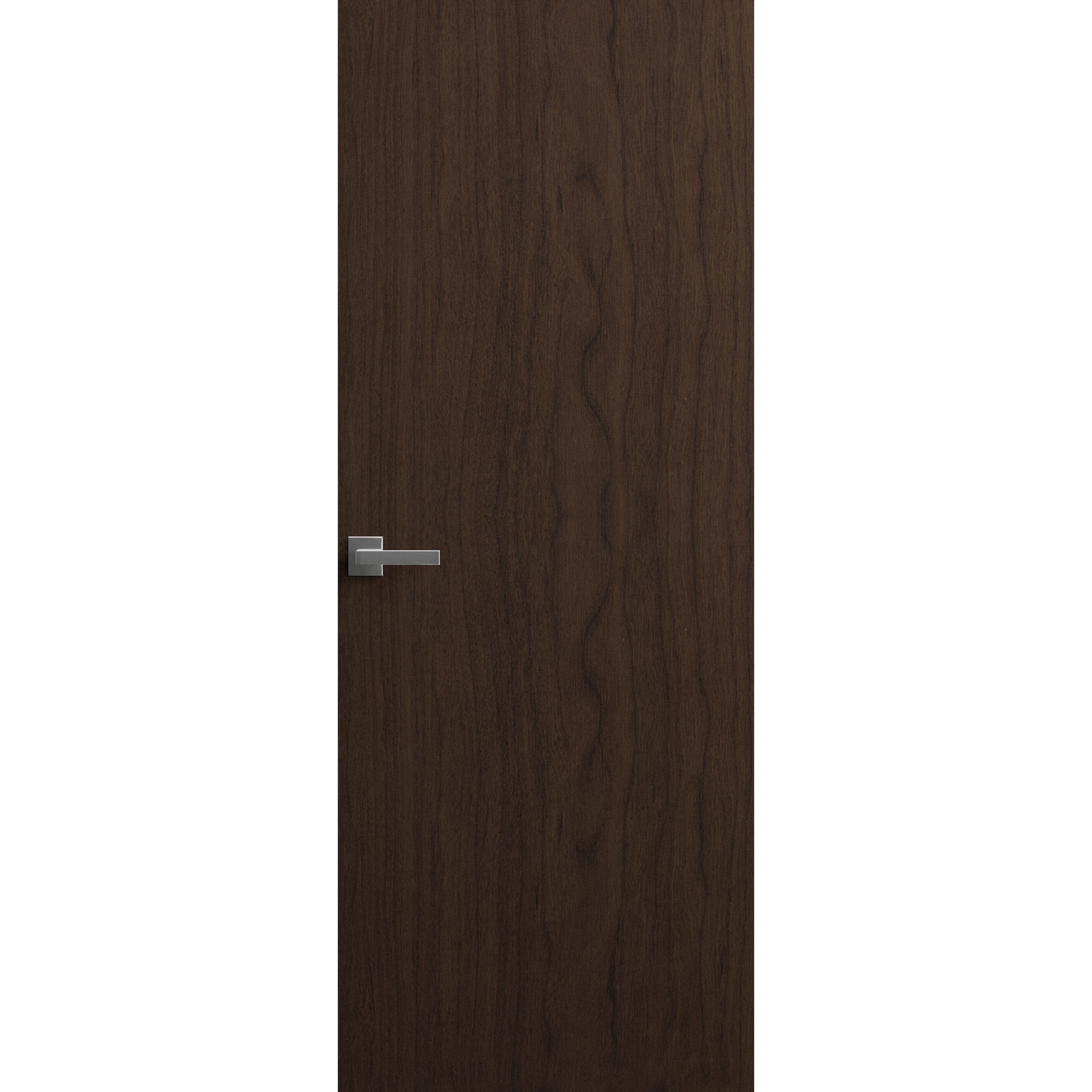 Invisible Solid Hidden Door with Handle | Planum 0010 Noce with Silver ...