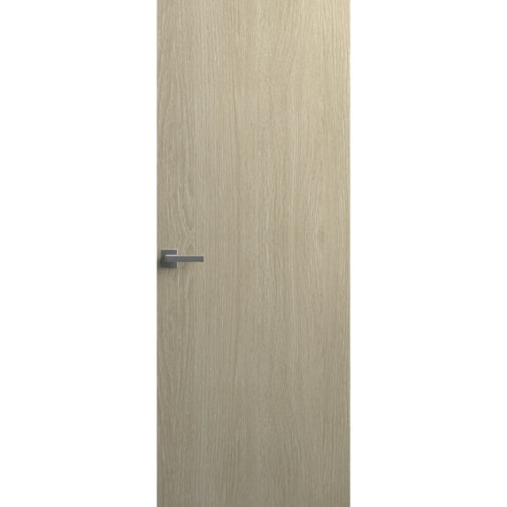 Invisible Solid Hidden Door with Handle | Planum 0010 Oak with Black ...