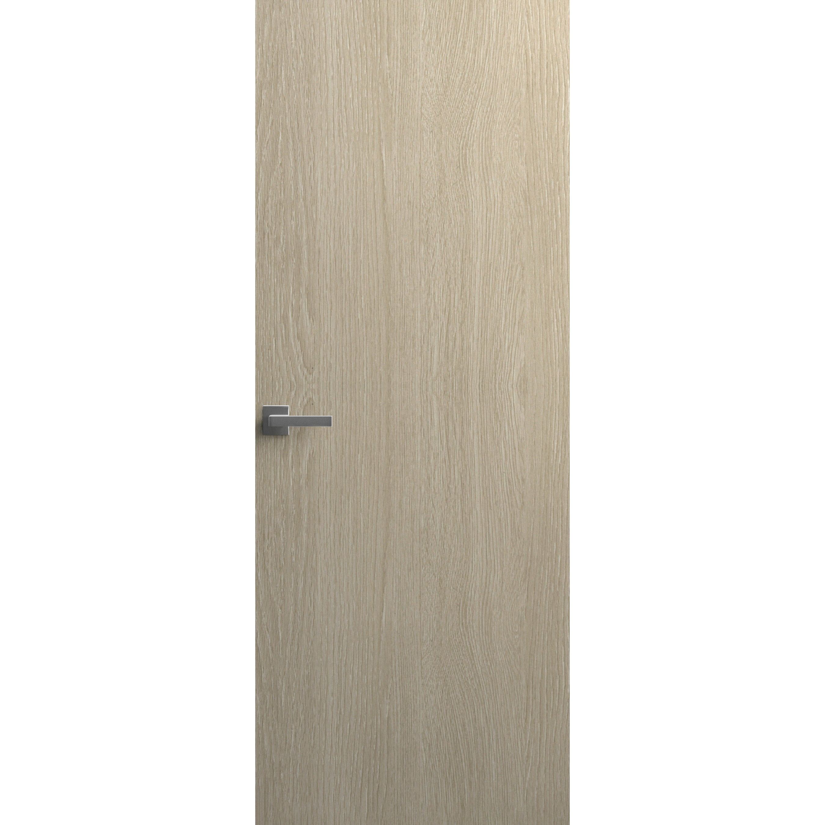 Invisible Solid Hidden Door with Handle | Planum 0010 Oak with Silver ...