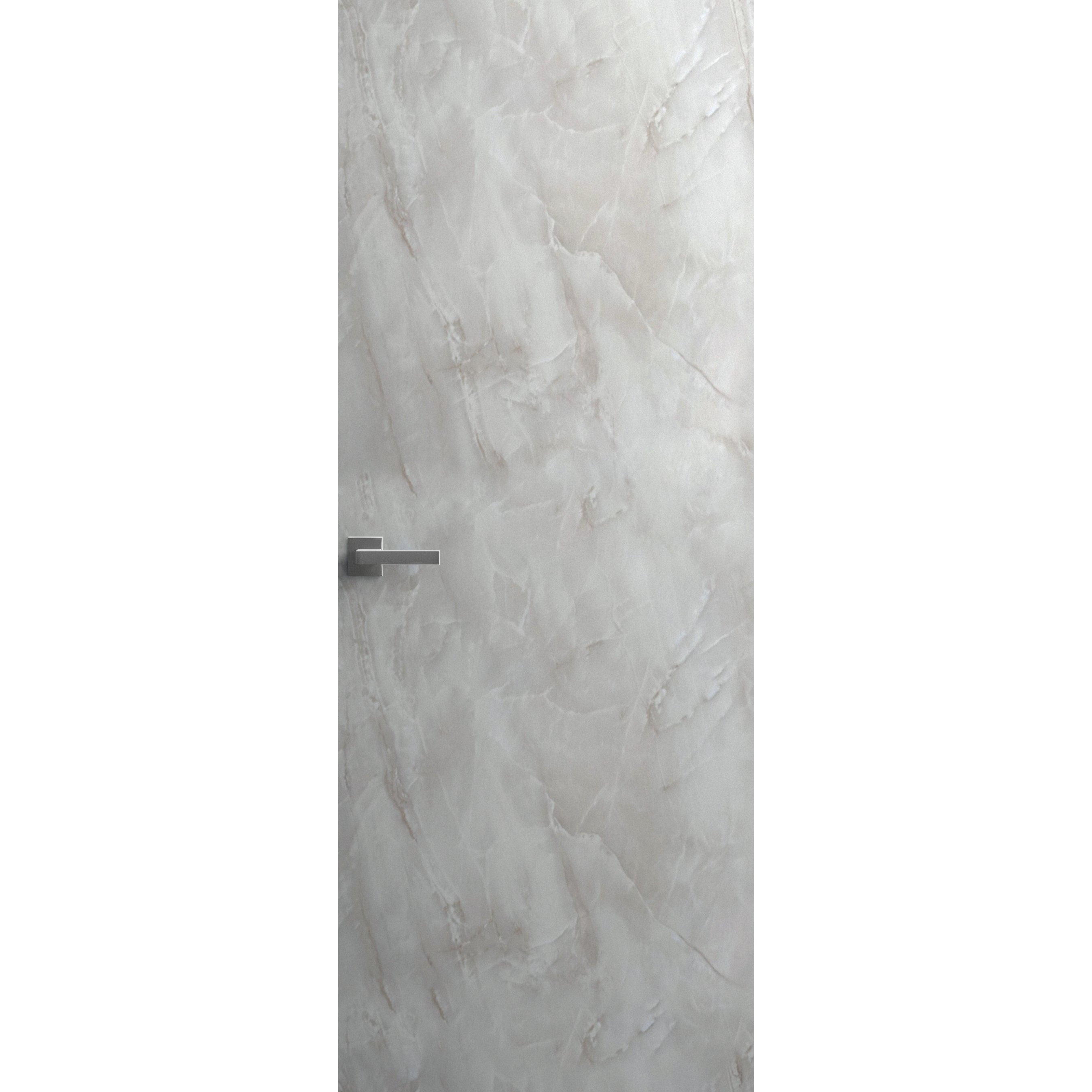 Invisible Solid Hidden Door with Handle | Planum 0010 Onyx with Silver ...
