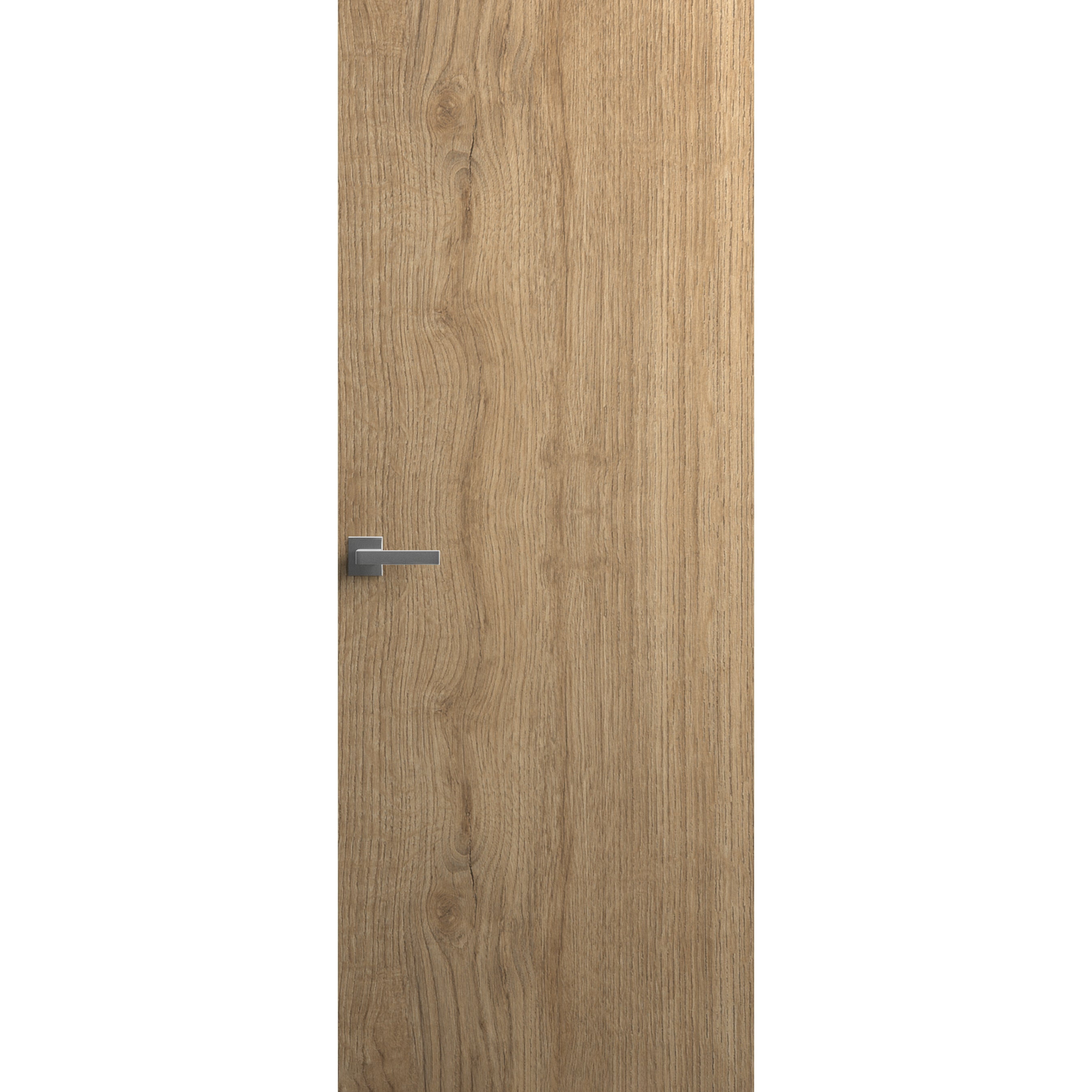 Invisible Solid Hidden Door with Handle | Planum 0010 Split Wood with ...