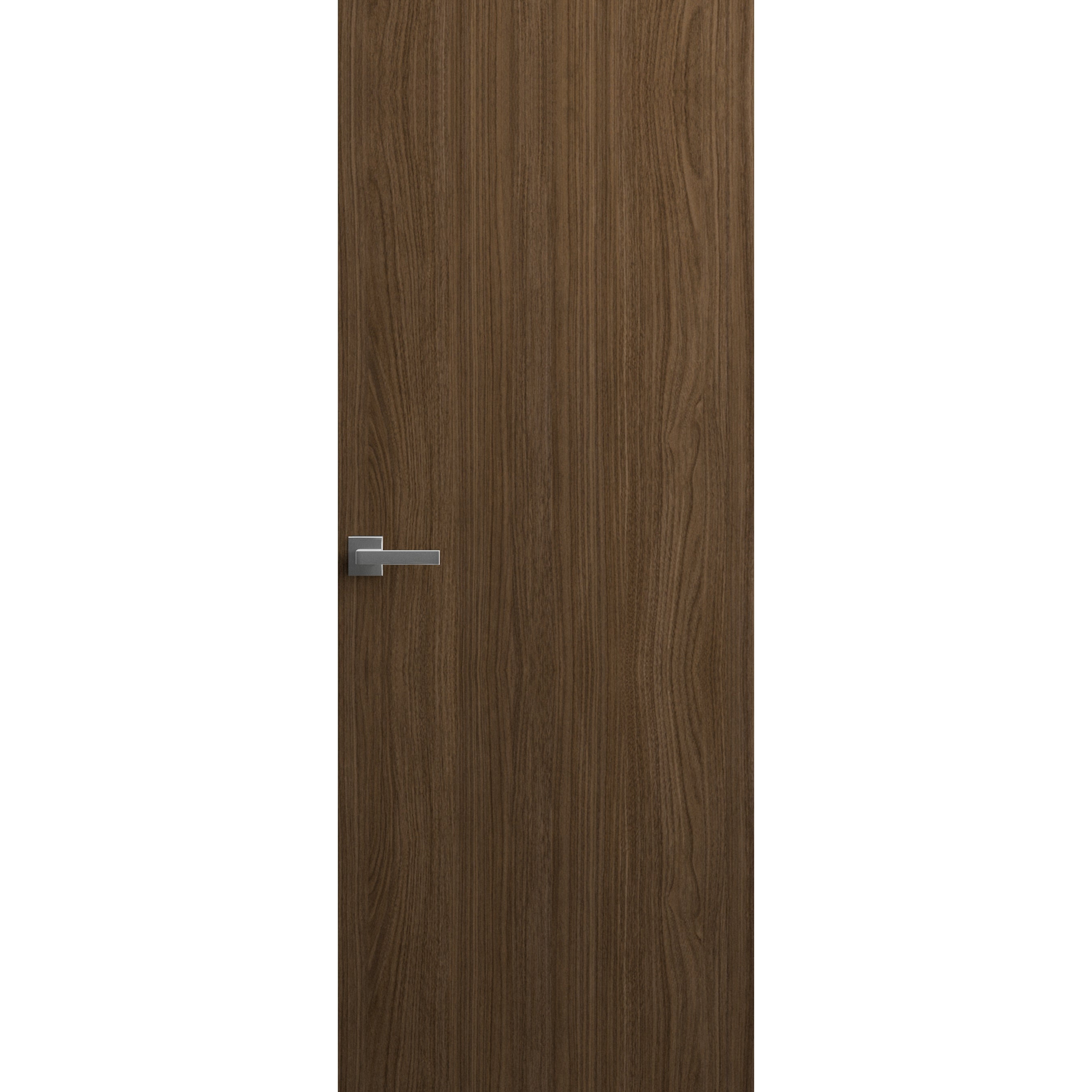 Invisible Solid Hidden Door with Handle | Planum 0010 Walnut with Black ...