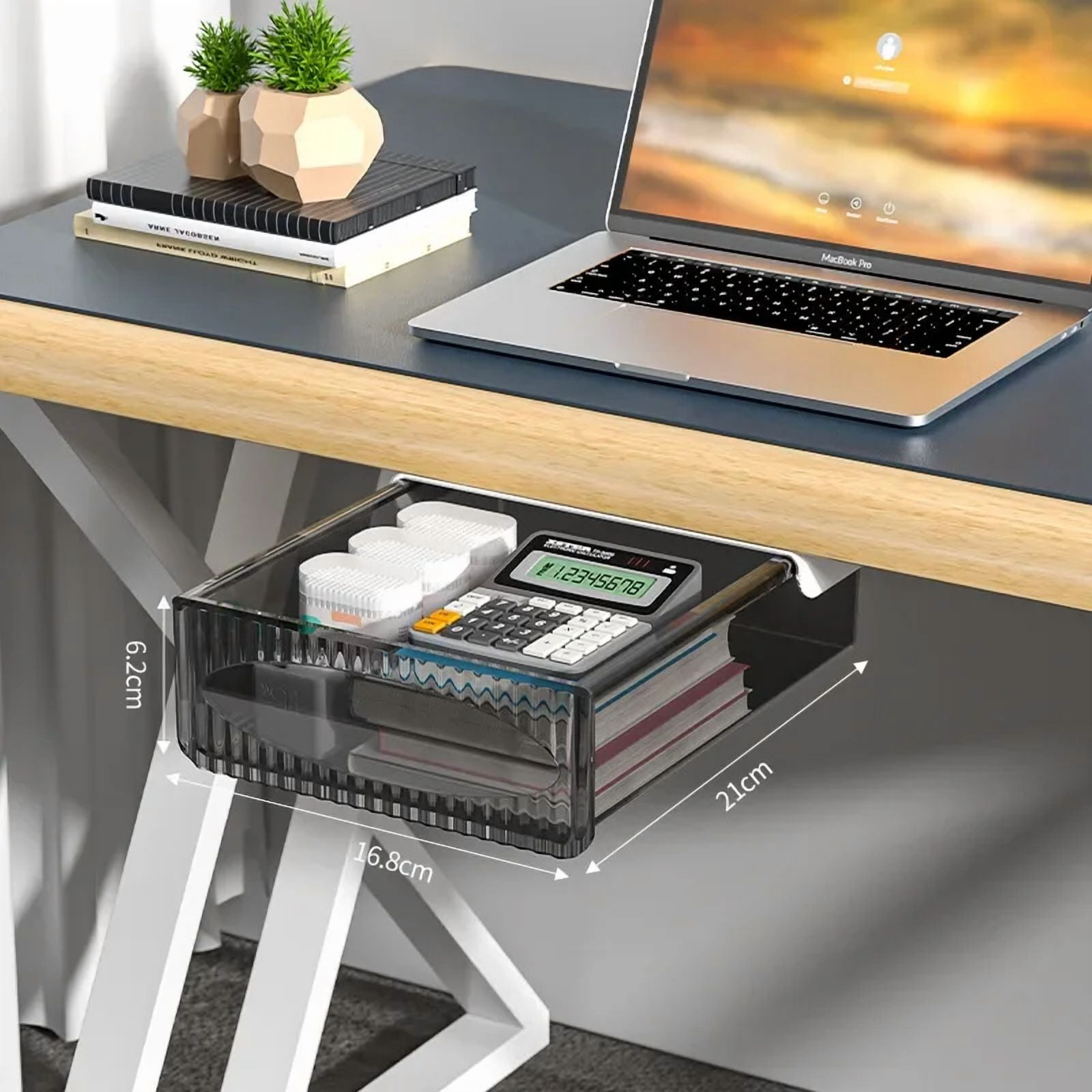 Invisible Storage Table Shelf Storage Box New Pull Out Storage Box ...