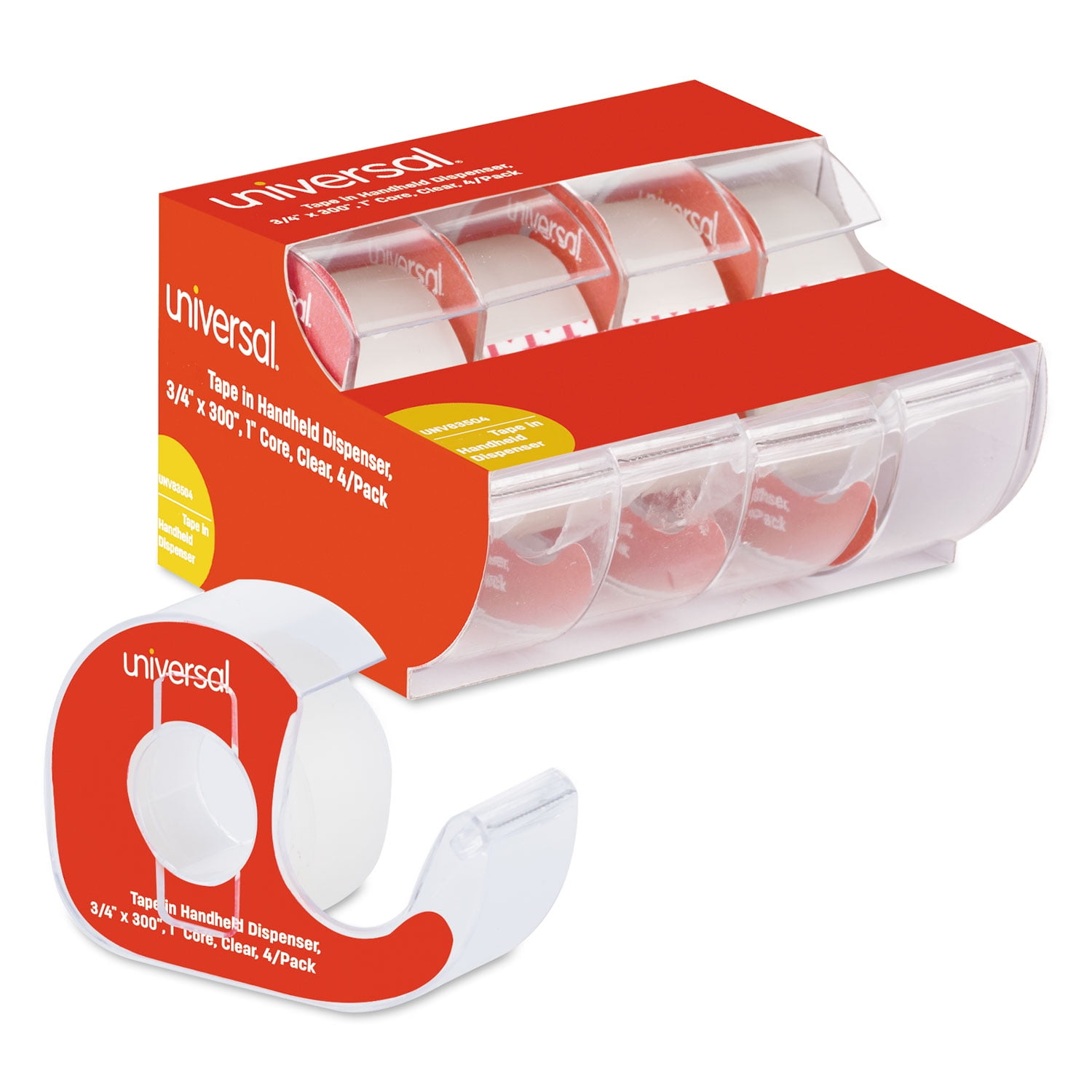 Invisible Tape With Handheld Dispenser, 1" Core, 0.75" X 25 Ft, Clear ...