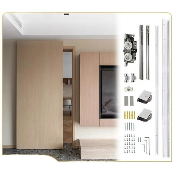 Invisible Track Hardware Sliding Door Bidirectional Buffer Damping ...