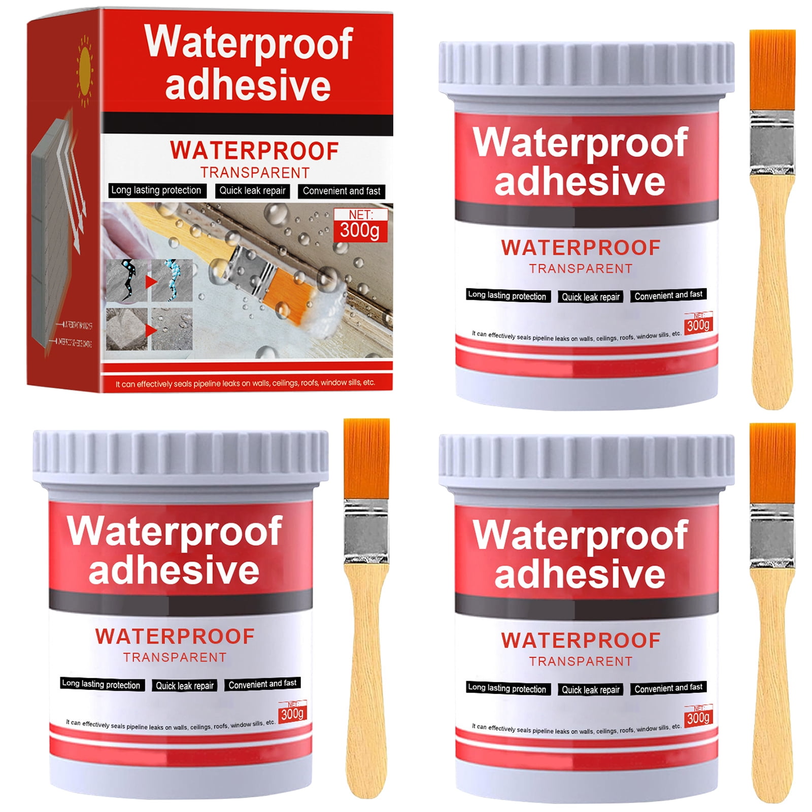 Invisible Waterproof Anti-Leaking Sealant Agent, 300g Transparent ...
