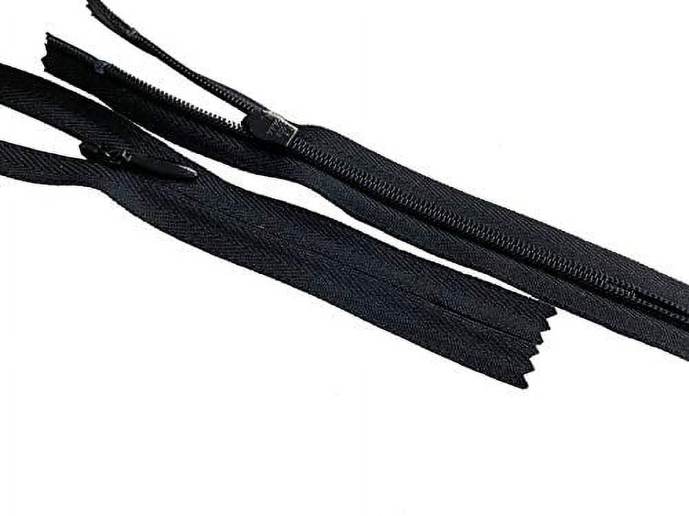 Invisible YKK (Conceal) Black Zippers for Apparel & Craft Projects ...