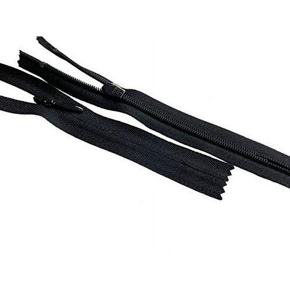 Invisible YKK (Conceal) Black Zippers for Apparel & Craft Projects ...