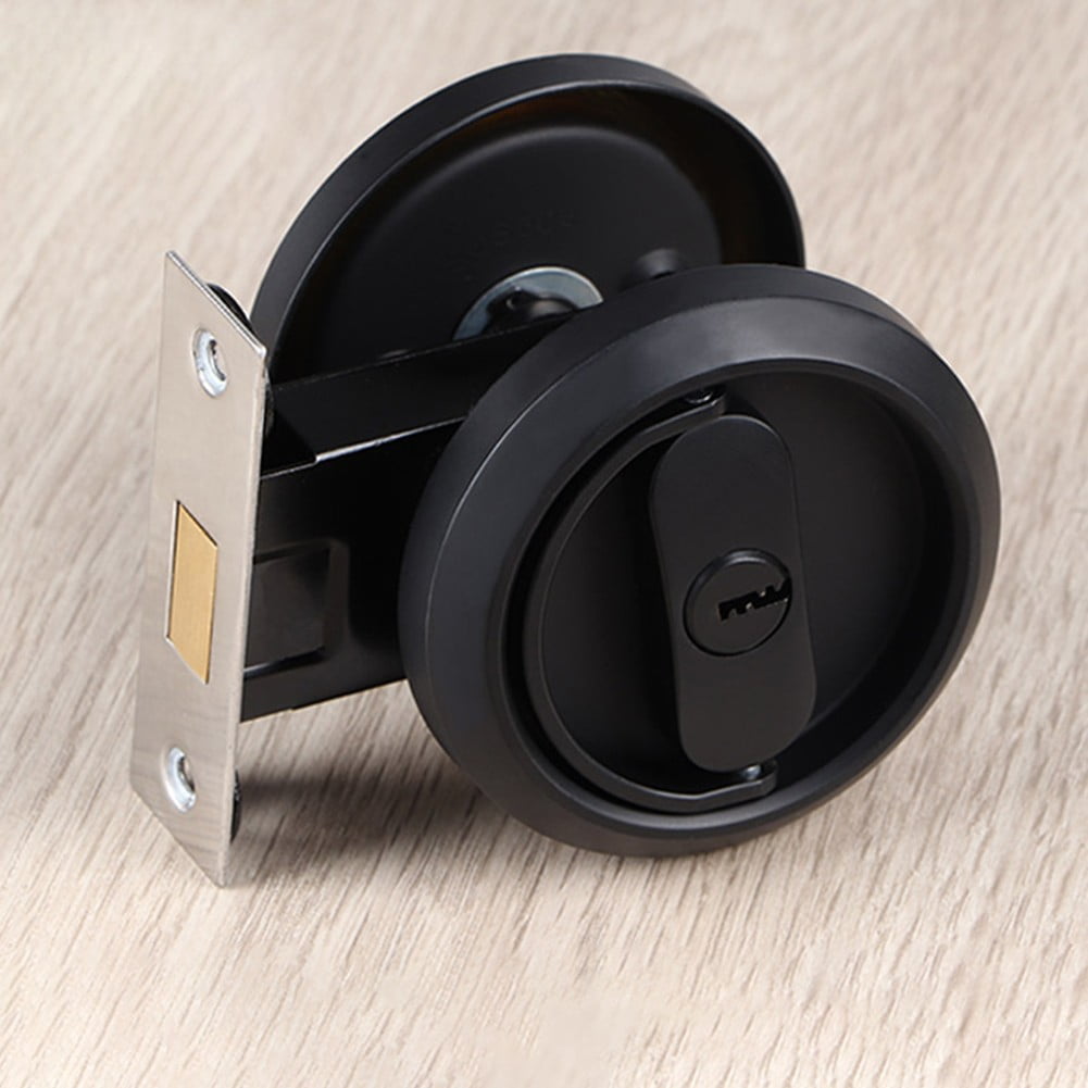 Invisible Door Lock Pull Ring Lock 304 Stainless Steel Lock Black ...