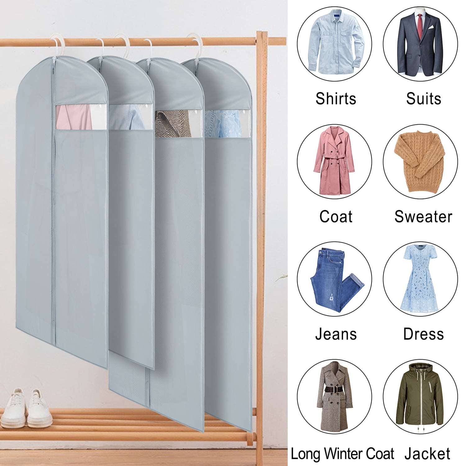 Invoibler Garment Bags Set of 2 Dress Bags - Walmart.com