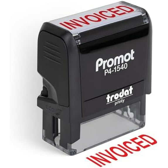 Invoiced - Self Inking Rubber Stamp - Ink Stamps - Walmart.com
