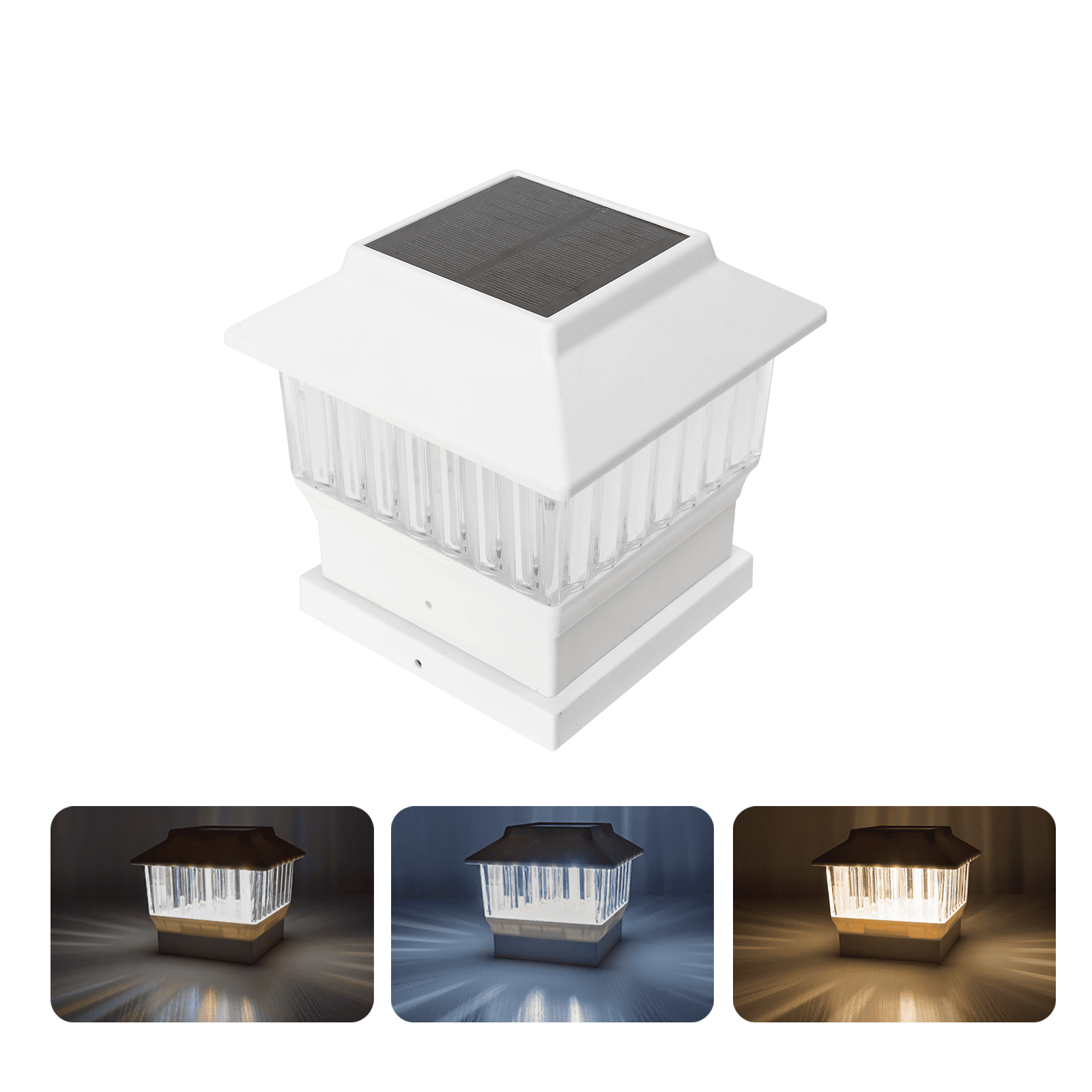 Involux Single Solar Deck Fence Post Light Fits 4x4 5x5 Posts, Outdoor ...