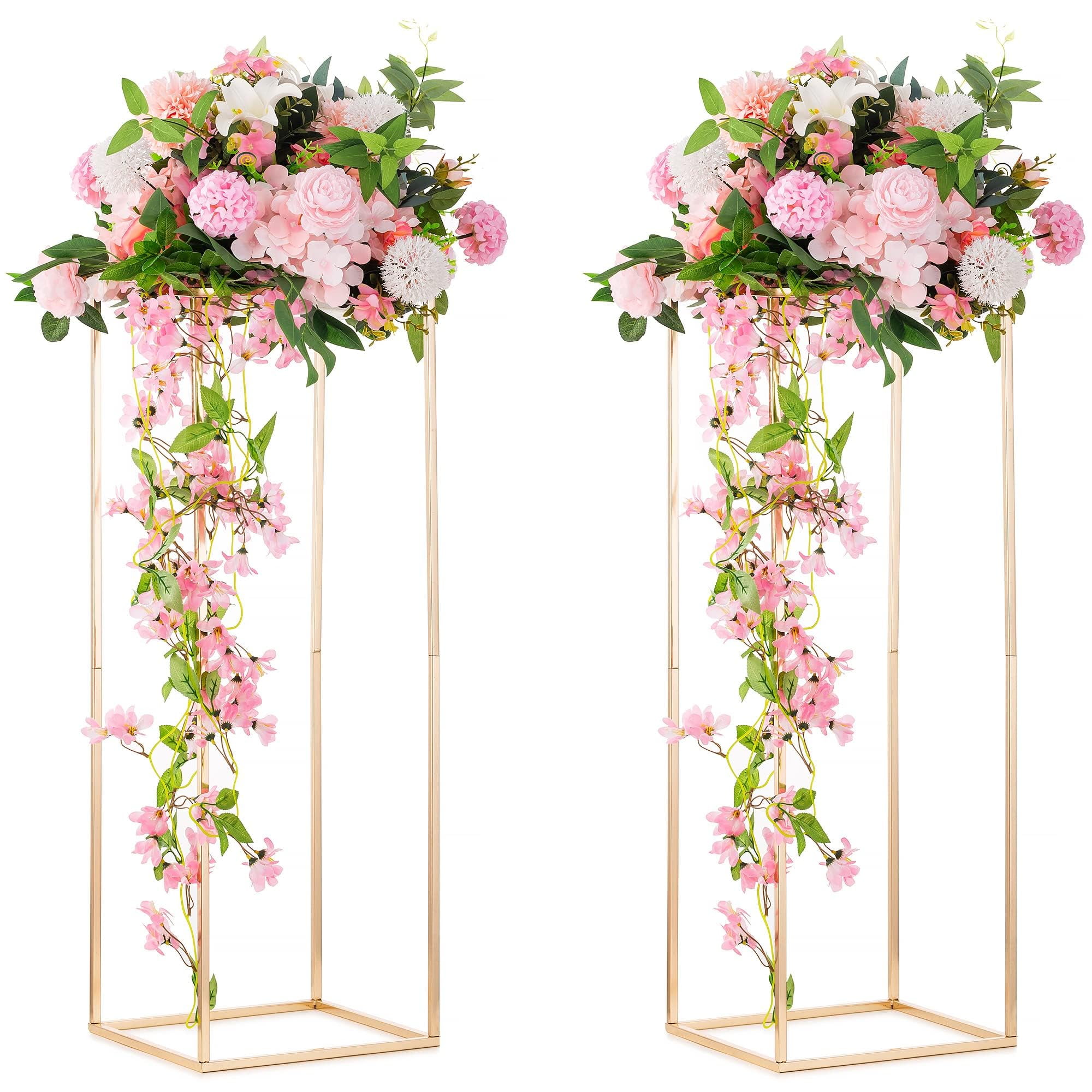 Inweder Gold Flower Stand for Table: 31.5” Tall Centerpiece Stand for ...