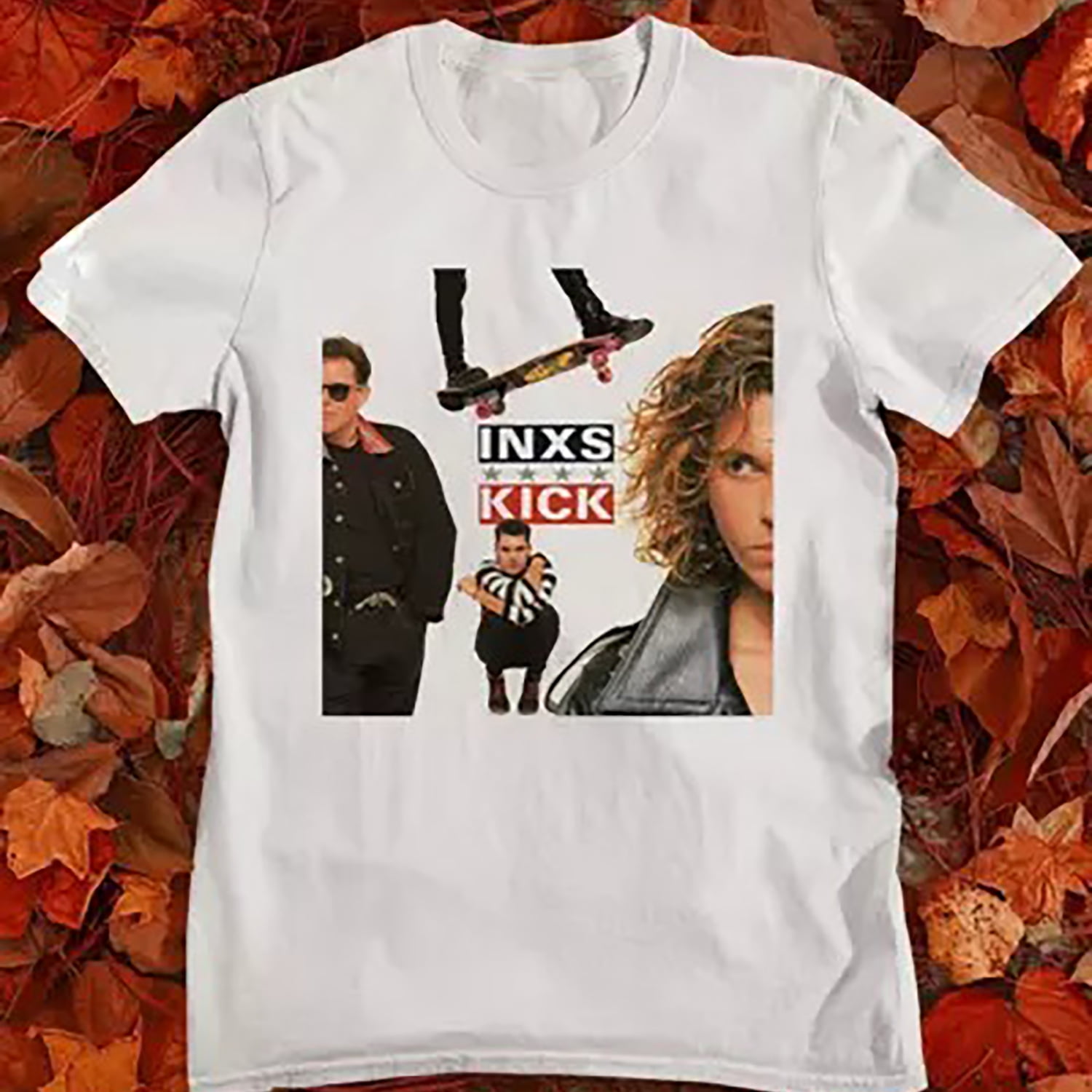 Inxs Band - Kick Album Short Sleeve Cotton White Unisex - Walmart.com