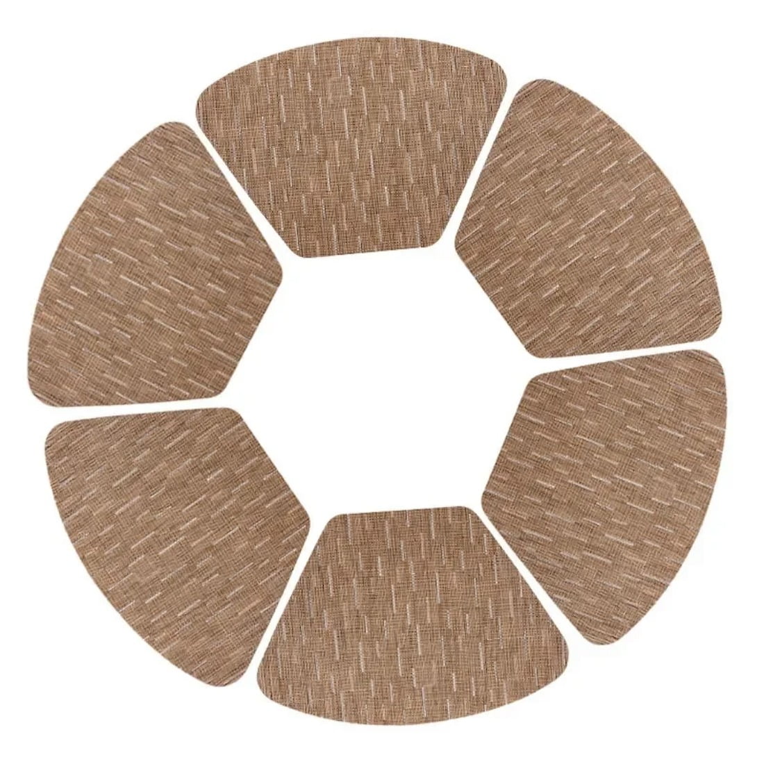 Inyahome Round Table Placemats Wedge Placemat Set of 1/4/6 Non Slip ...