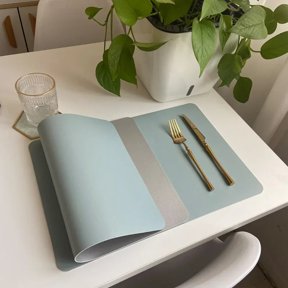 "ANUNU Waterproof Wipe Clean Placemats Set of 6, Indoor Outdoor Dining ...