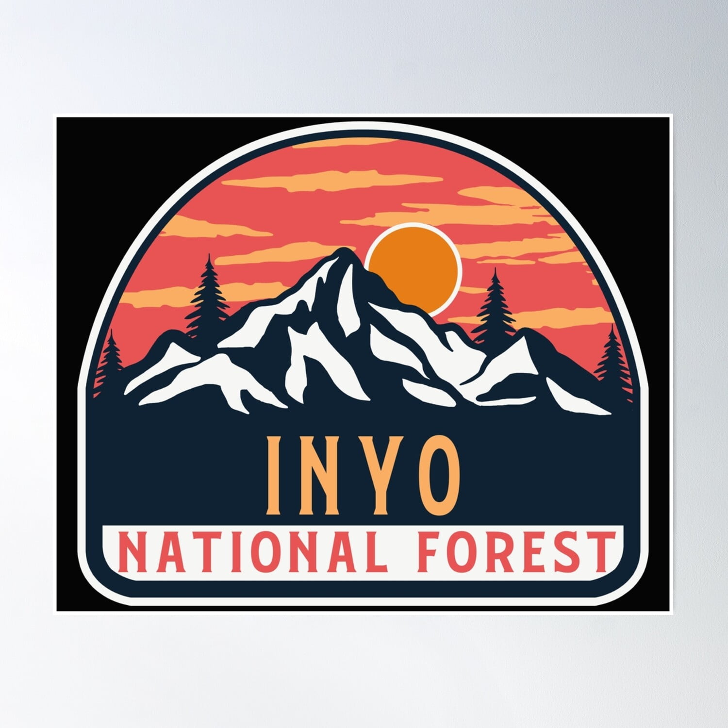 Inyo National Forest Poster Wall Art, Modern Wall Decor, 12x18 UNFRAMED ...