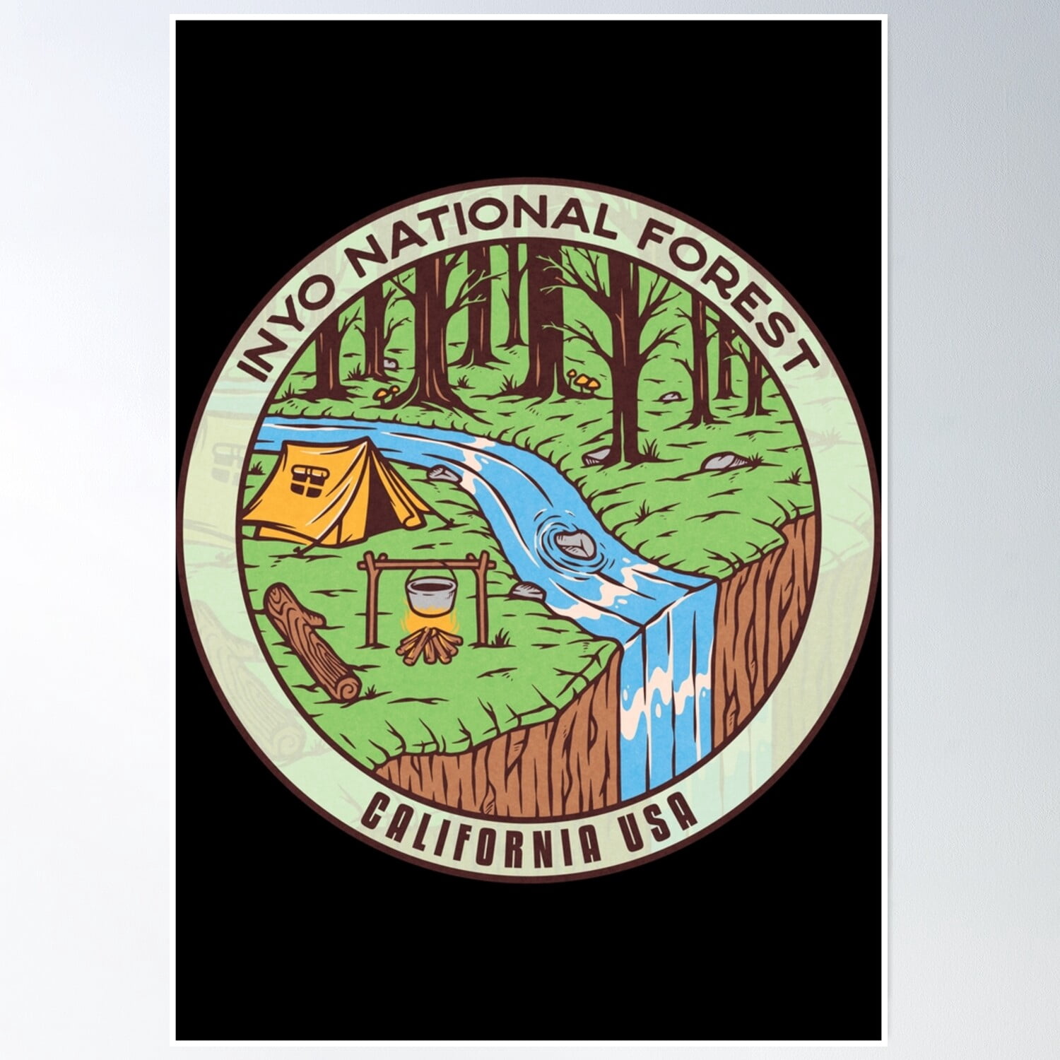 Inyo National Forest River Camp Poster Wall Art, Modern Wall Decor ...