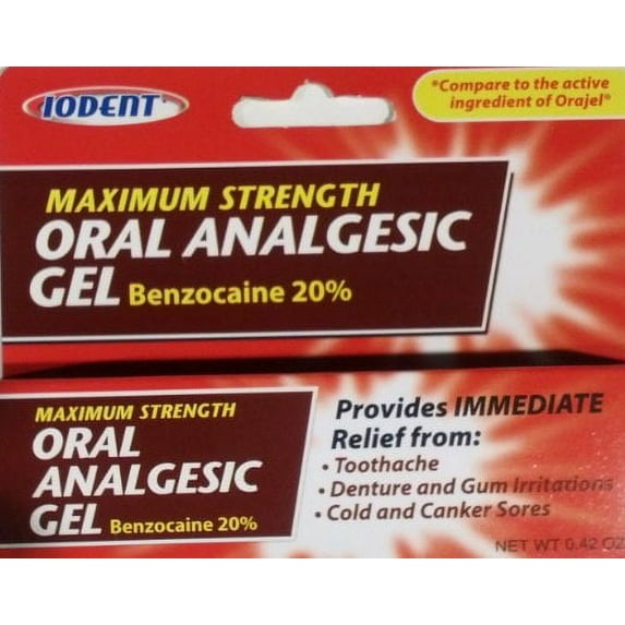 Iodent Oral Analgesic gel 0.42 oz - Walmart.com