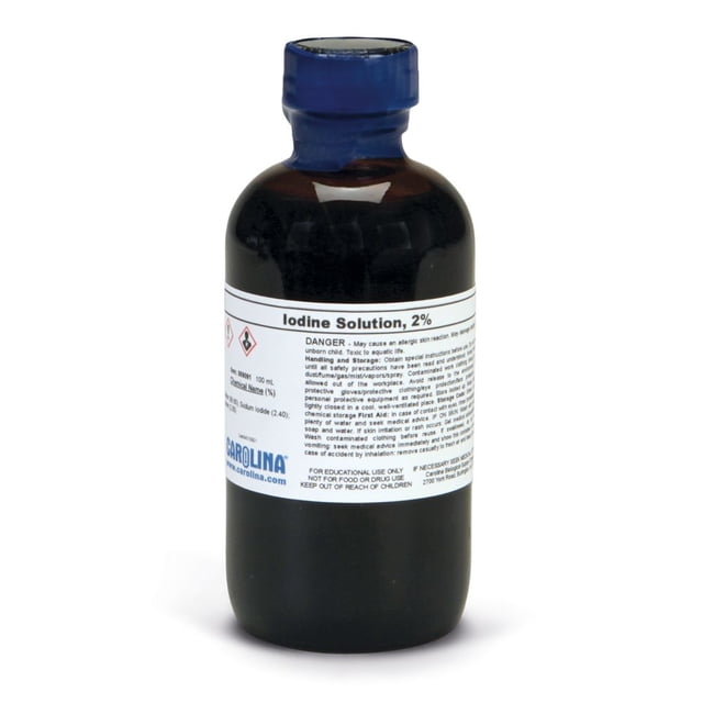 Iodine Solution, 0.08 M (2%), Aqueous, Laboratory Grade, 100 Ml ...