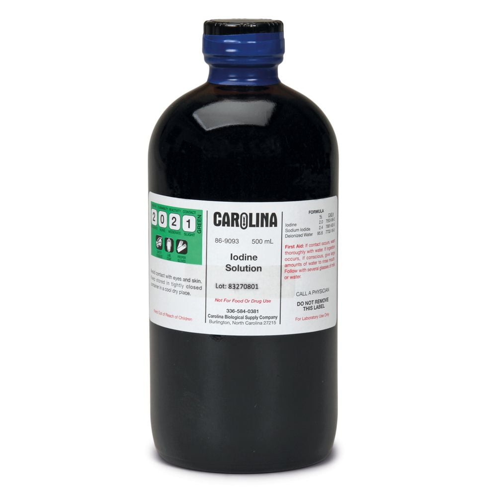 Iodine Solution, 0.08 M (2%), Aqueous, Laboratory Grade, 500 Ml ...