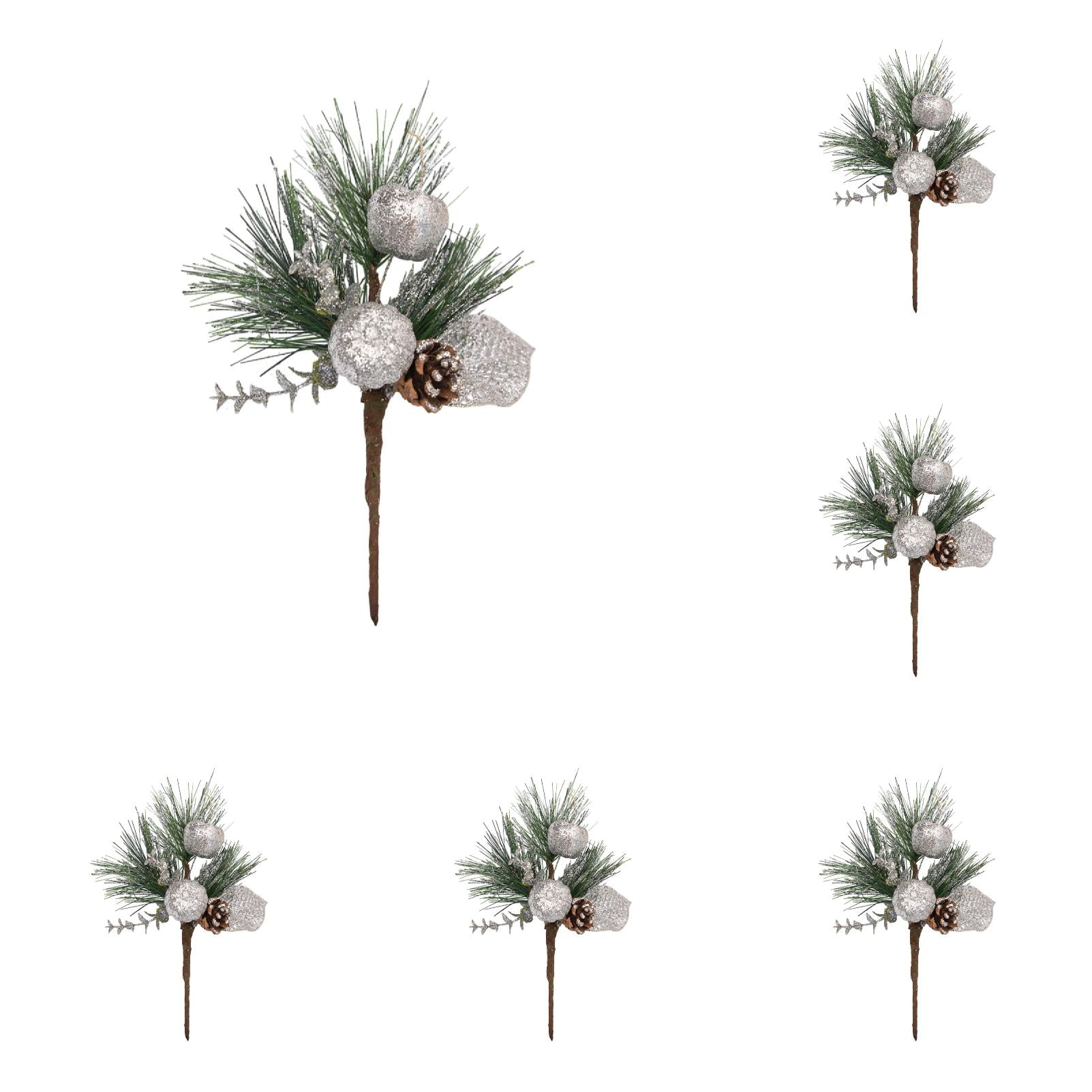 Iodue Christmas decorations 6PCS Christmas Tree Ornaments Picks And ...