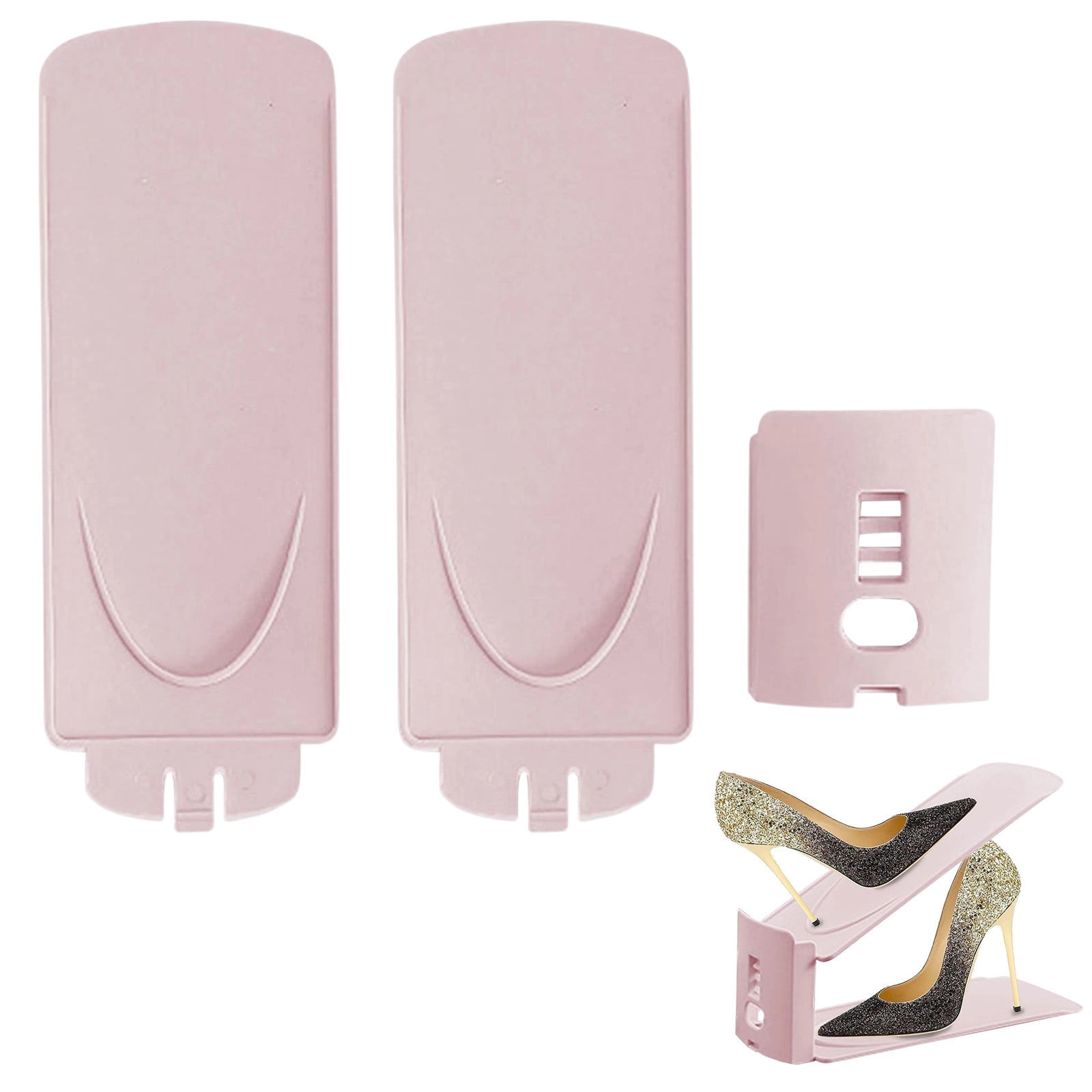 Iodue Double Layer Shoe Rack Organizer Adjustable Closet Slot Shoe ...