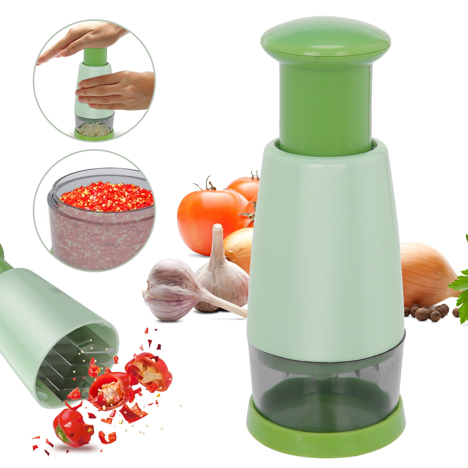 Iodue Garlic Chopper Manual Food Meat CutterA, Kitchen Utensil For ...