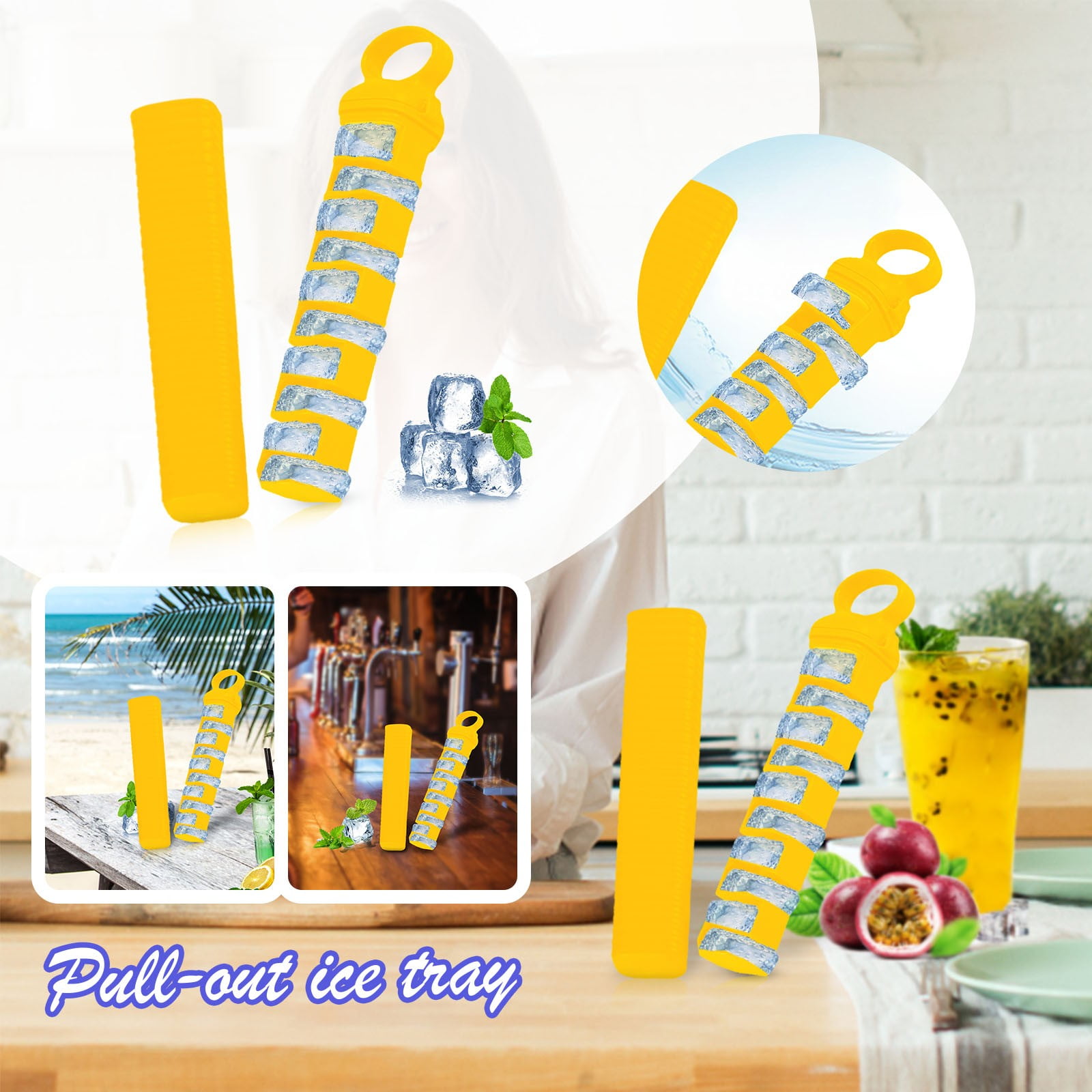 Iodue Ice Cube Mold Handheld Creative Bow Shaped Pull Out Ice Tray Food ...