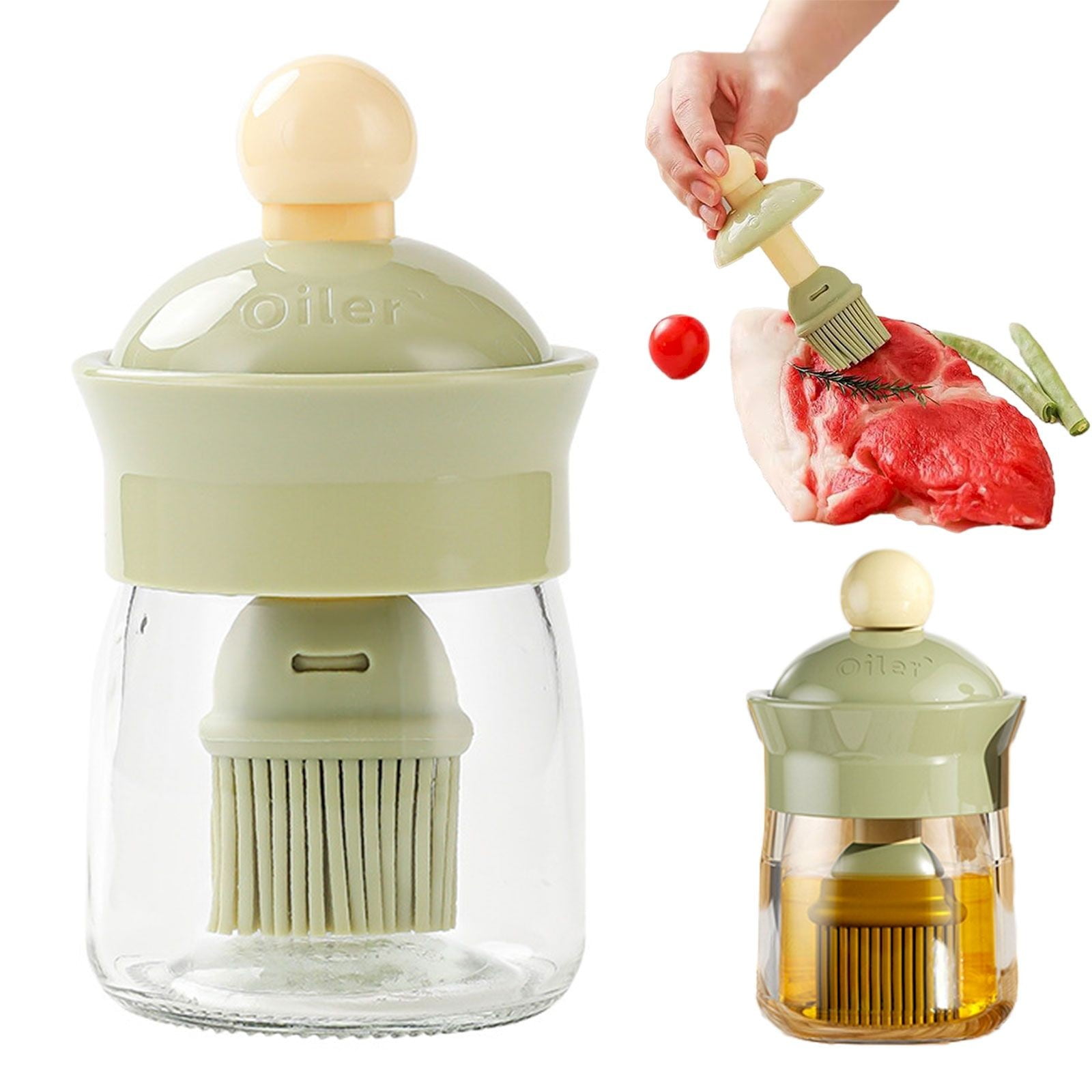 Iodue Oil Dispenser Bottle Oil Dispenser With Brush Glass Olive Oil ...