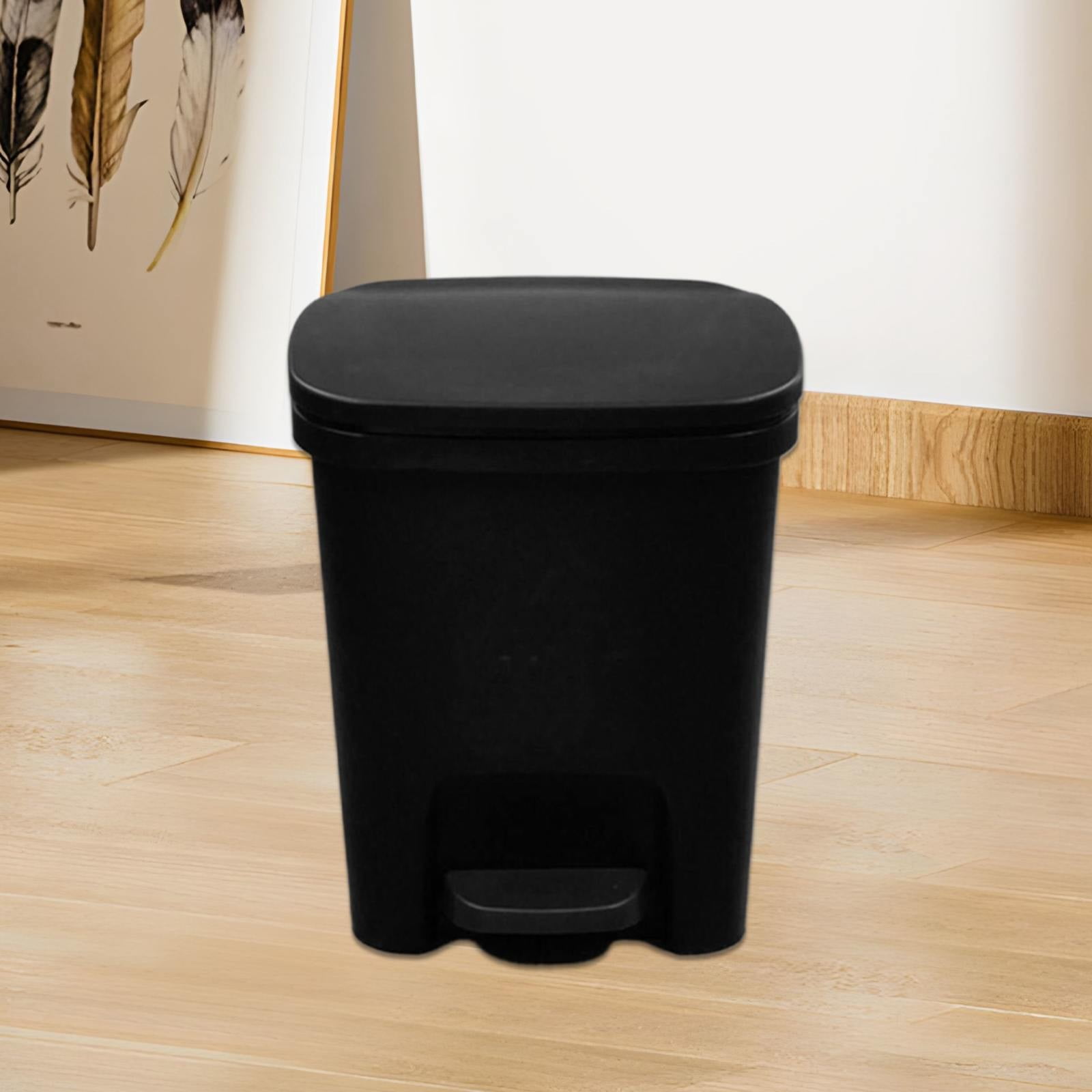 Iodue Trash Can 10L Gallon Trash Can Plastic Step On Kitchen Trash Can ...