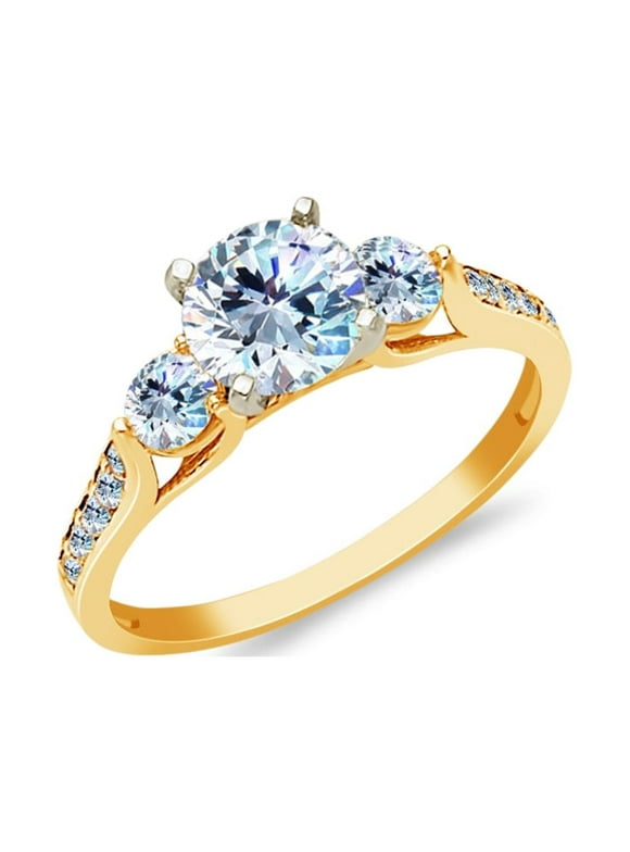 Tri Color Gold Engagement Ring
