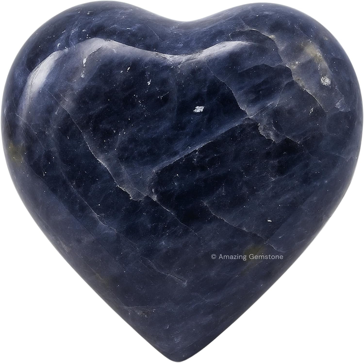Iolite Crystal Heart - Pocket Massage Worry Stone - Walmart.com